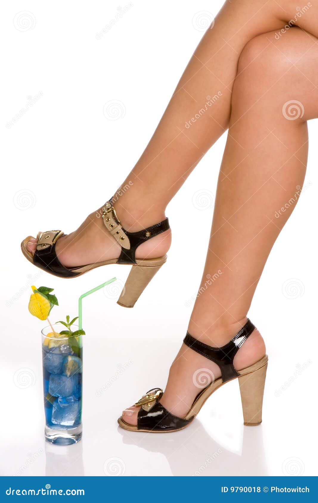 Cocktail at her feet stock photo. Image of people, female - 9790018