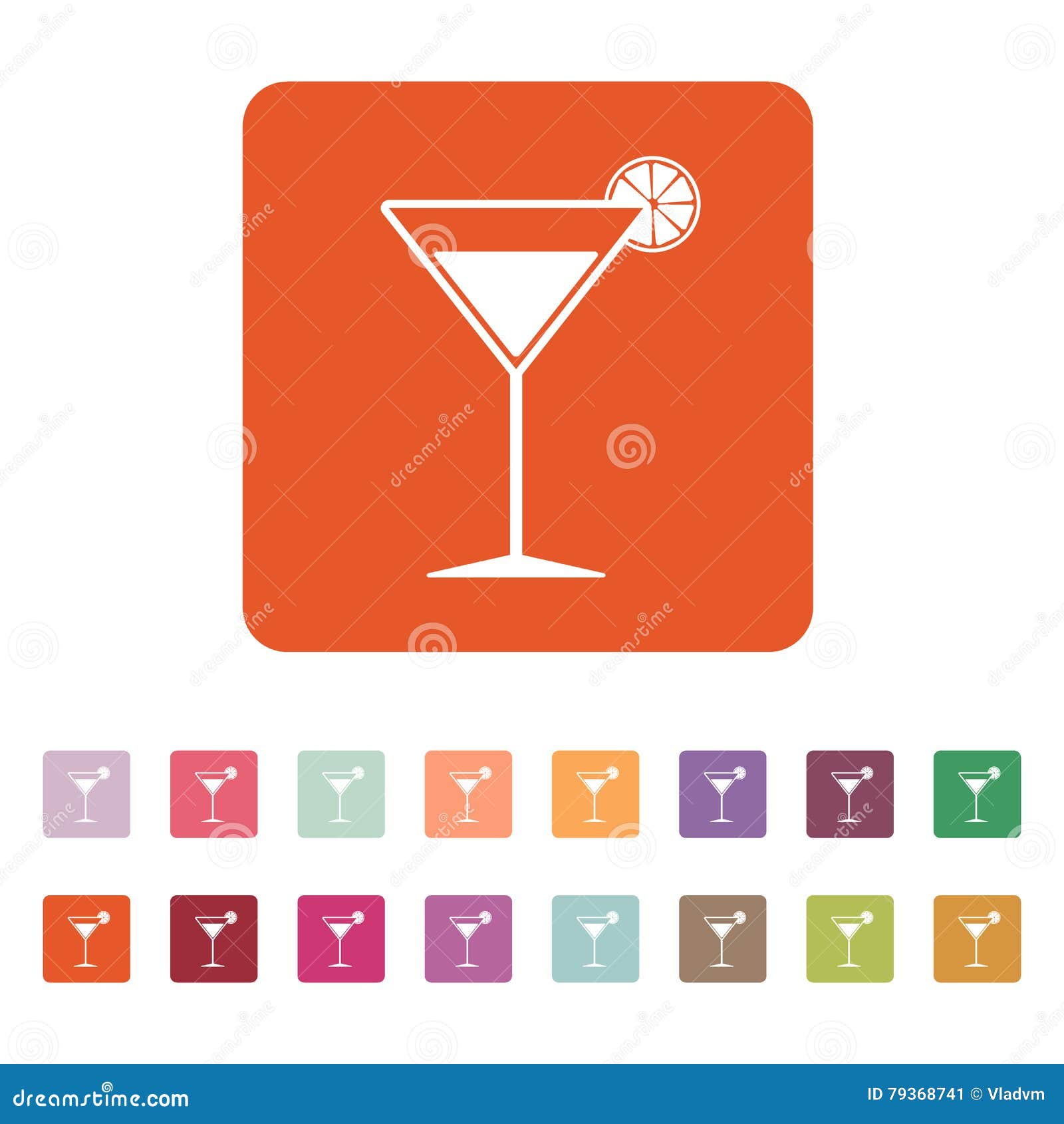 The Cocktail Icon. Alcohol Symbol Stock Vector - Illustration of ...