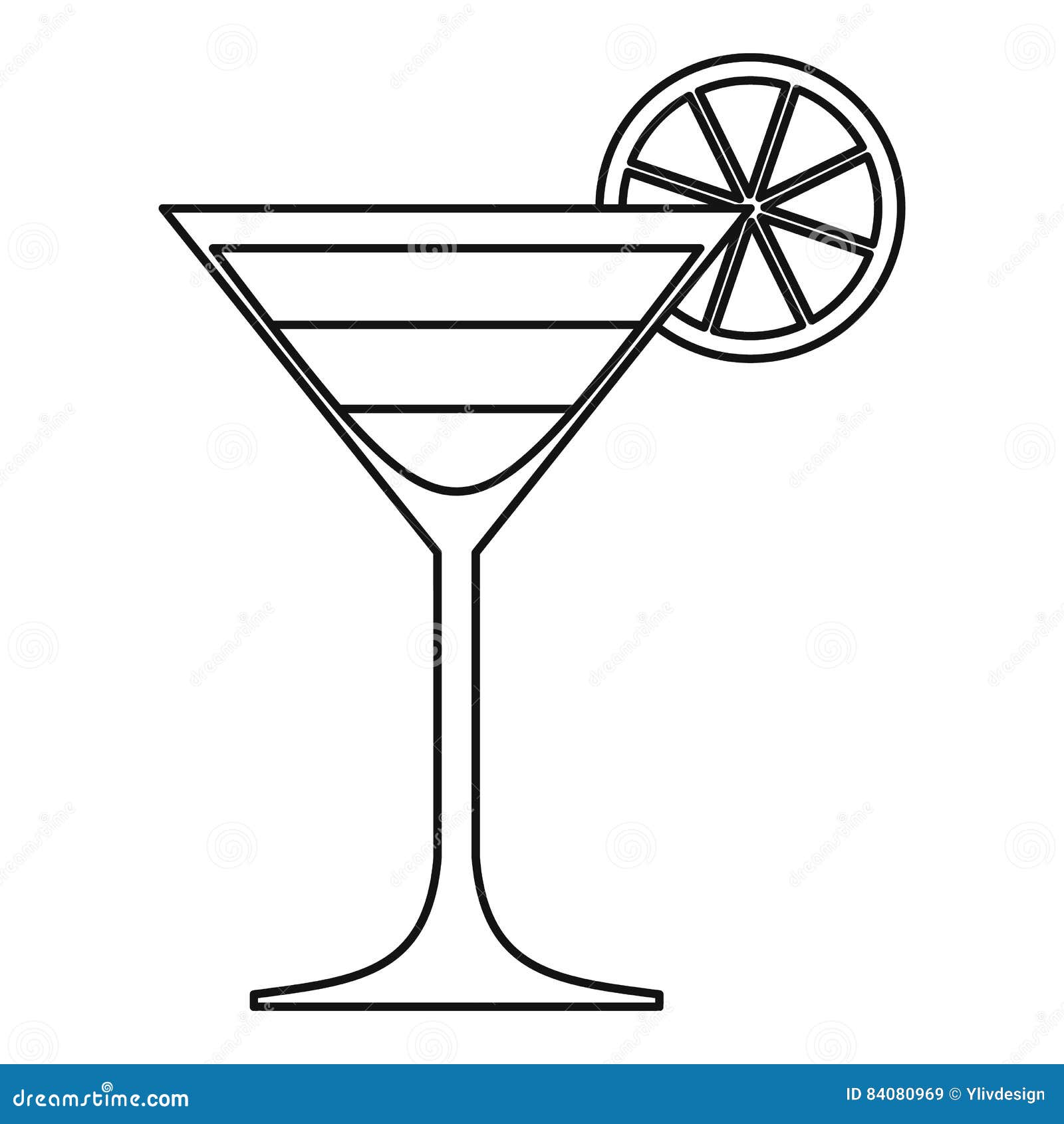 Cocktail Icon, Outline Style Stock Vector - Illustration of beverage ...