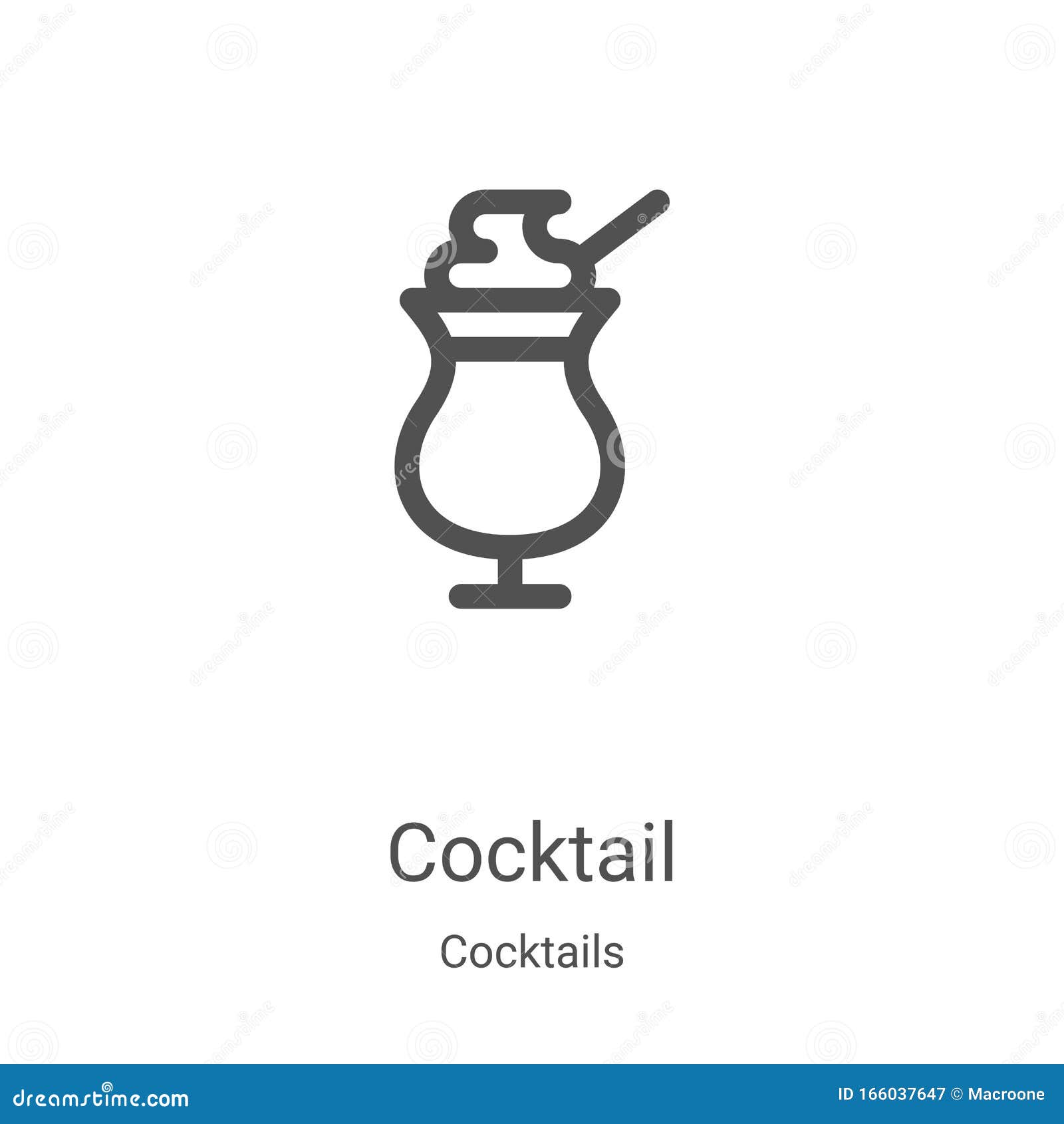 Cocktail Icon Vector from Cocktails Collection. Thin Line Cocktail ...