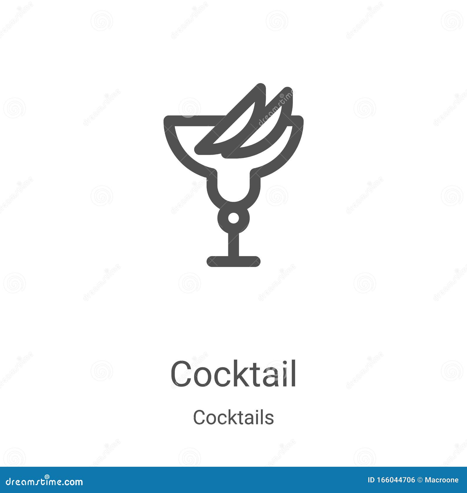 Cocktail Icon Vector from Cocktails Collection. Thin Line Cocktail ...