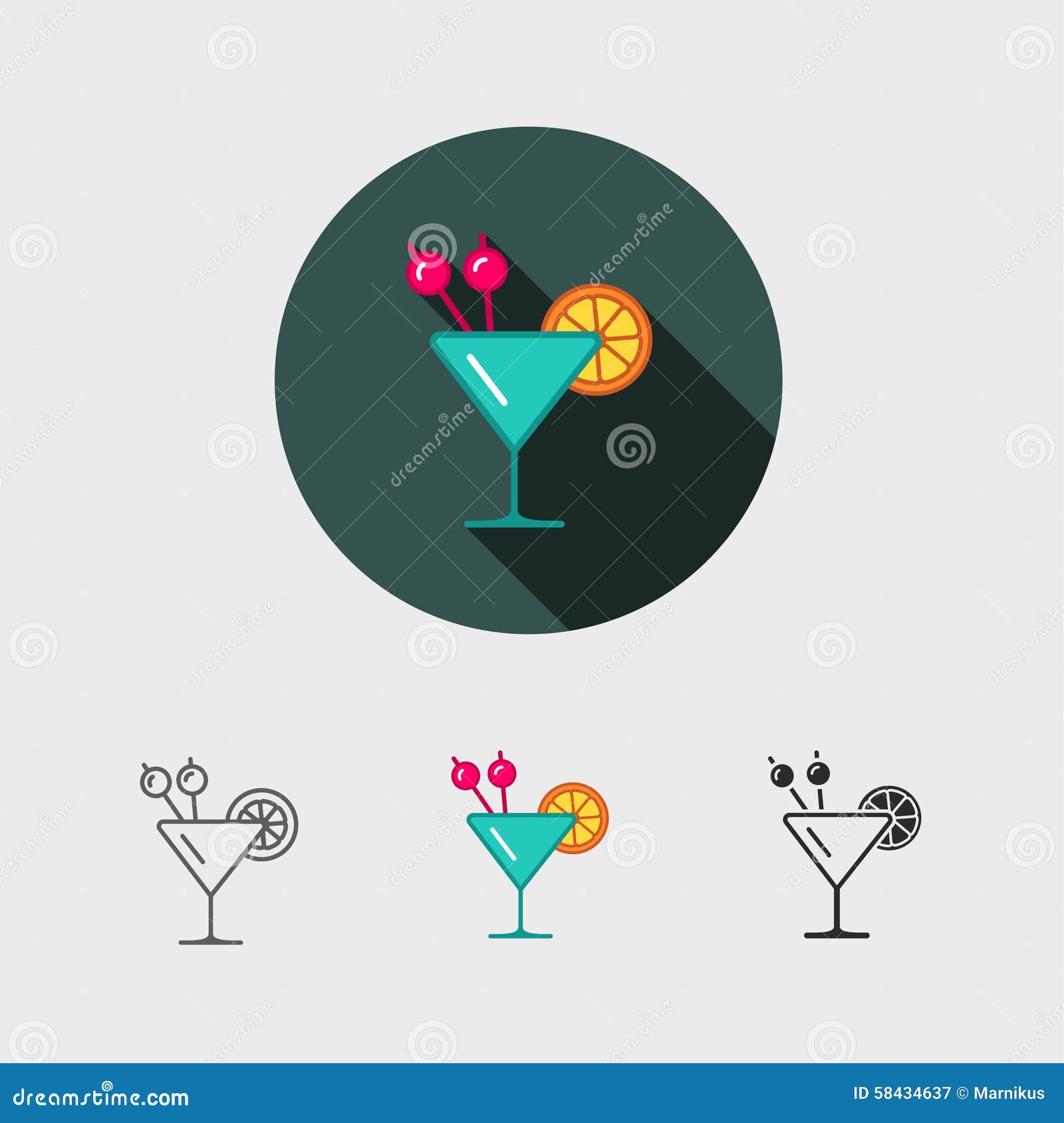 Cocktail icon stock vector. Illustration of celebration - 58434637