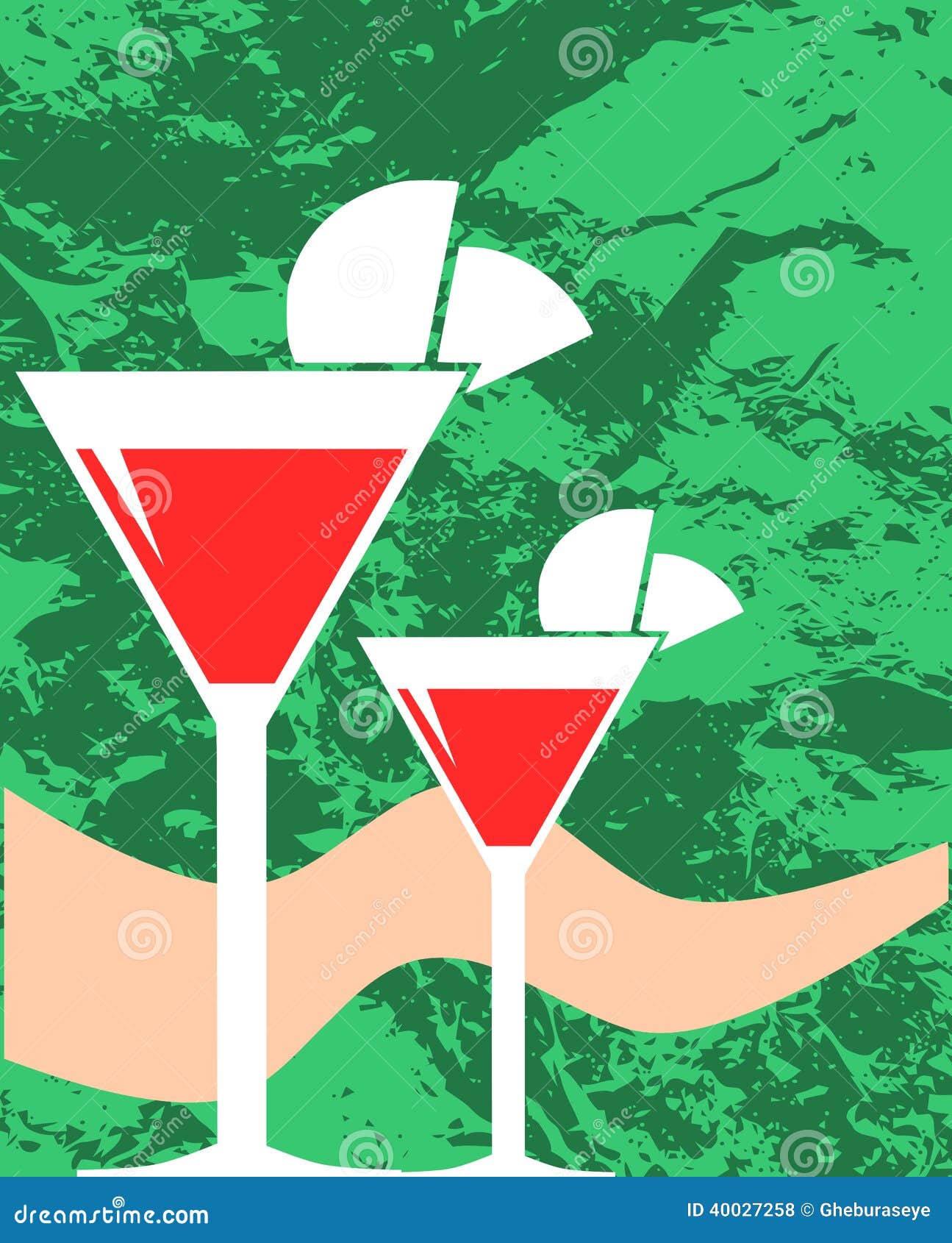 Artistic Background with Stylized Cocktails Stock Vector - Illustration ...