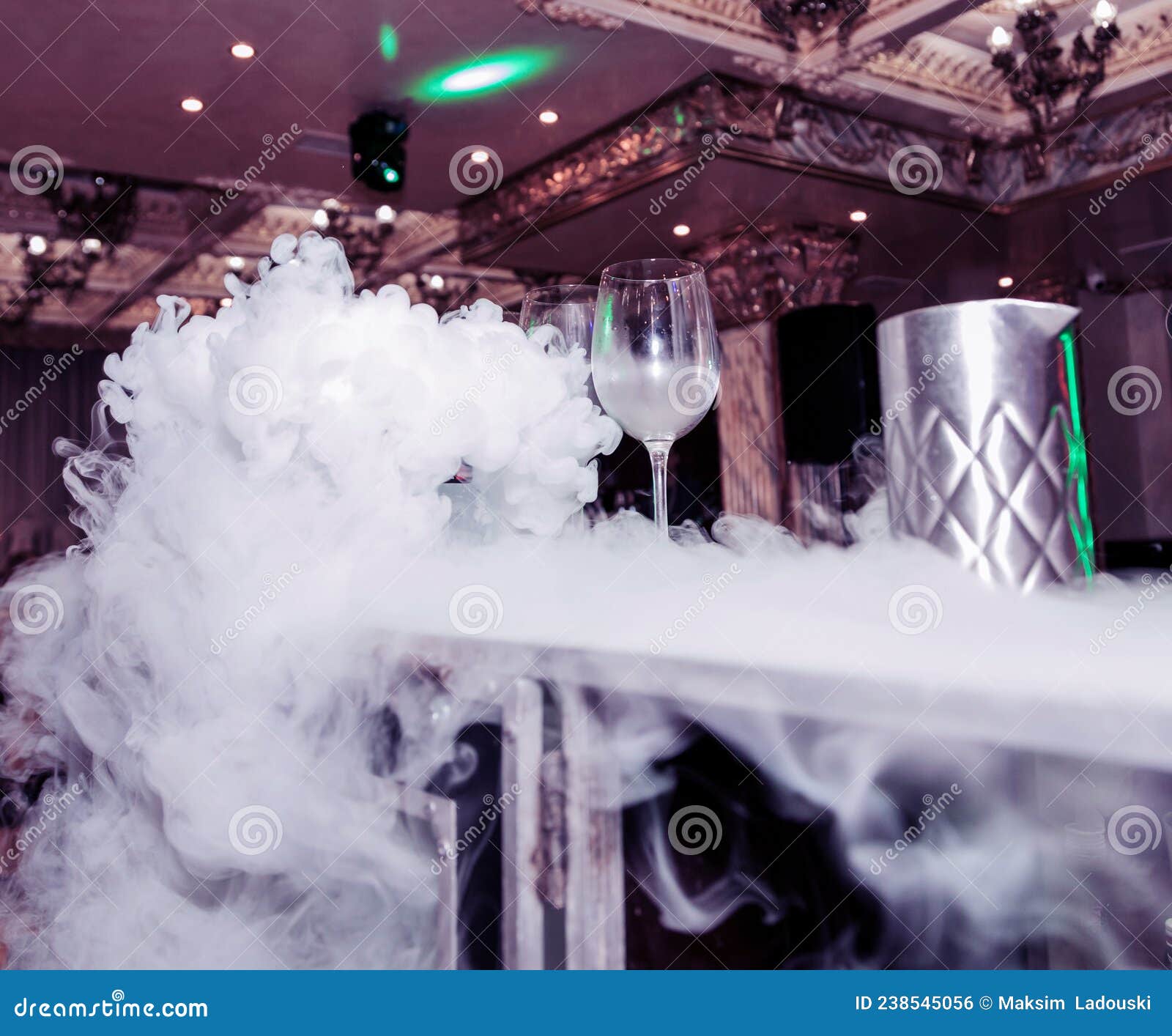 Cocktail with Liquid Nitrogen Stock Photo - Image of splashing, liquid ...