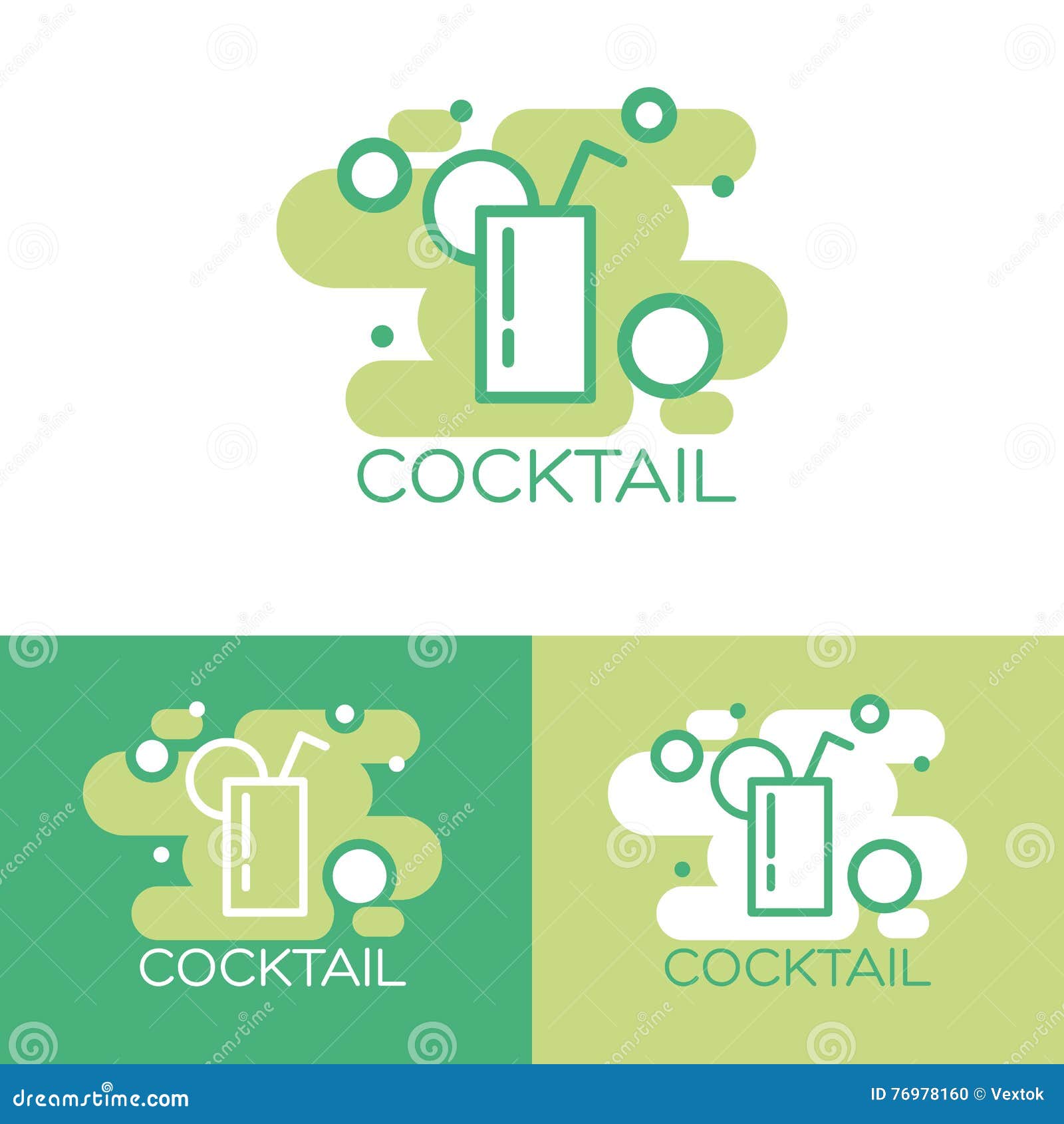 Cocktail Logo Concept Design. Stock Vector - Illustration of drawing ...