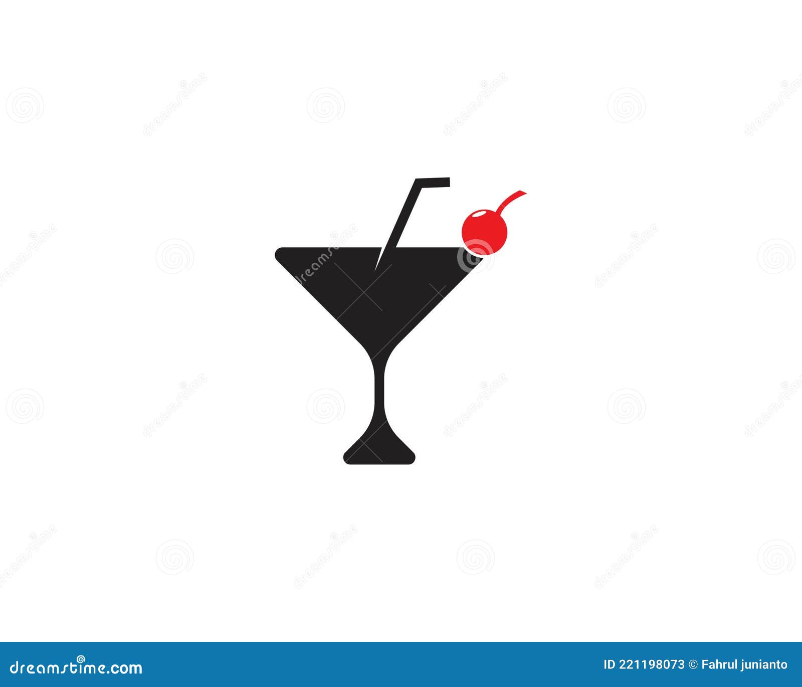 Cocktail Logo Vector Template Illustration Stock Vector - Illustration ...