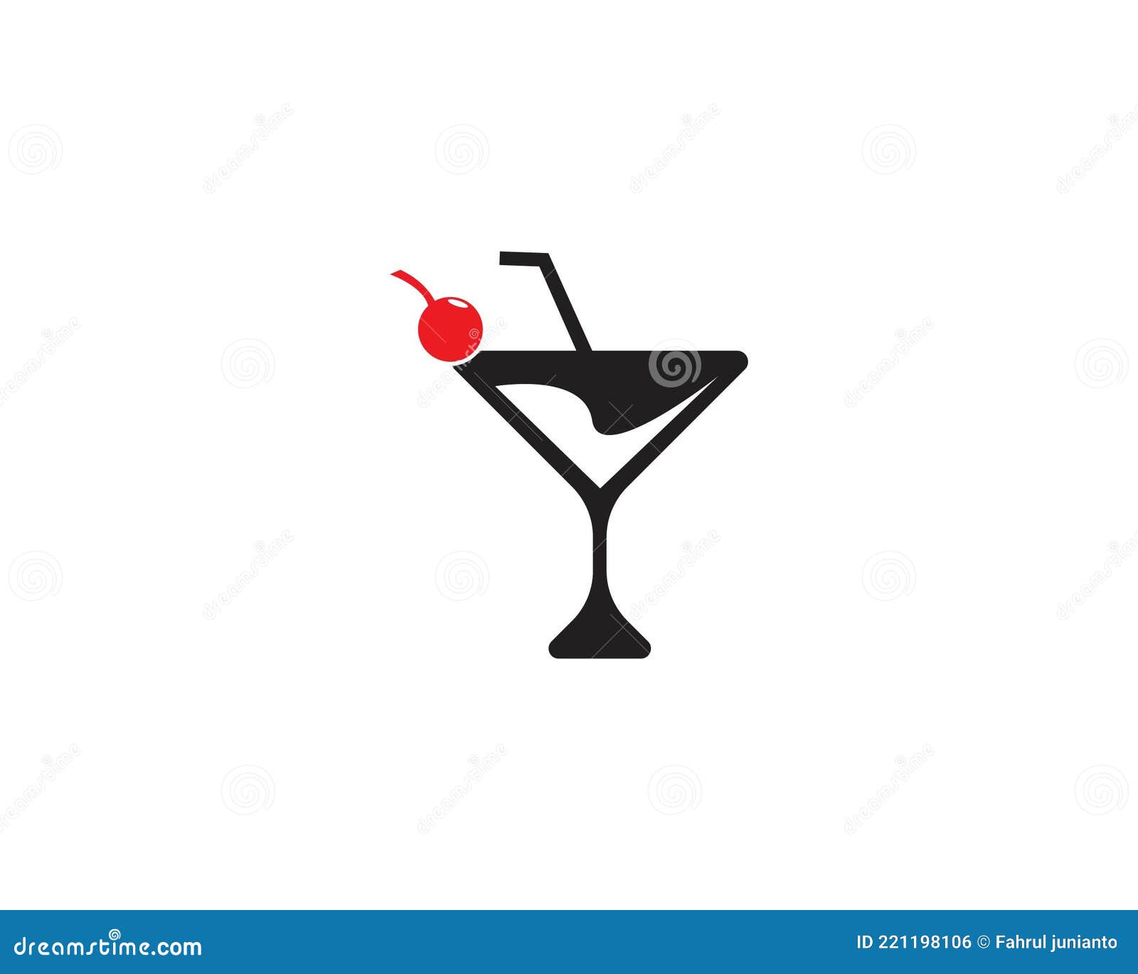 Cocktail Logo Vector Template Illustration Stock Vector - Illustration ...