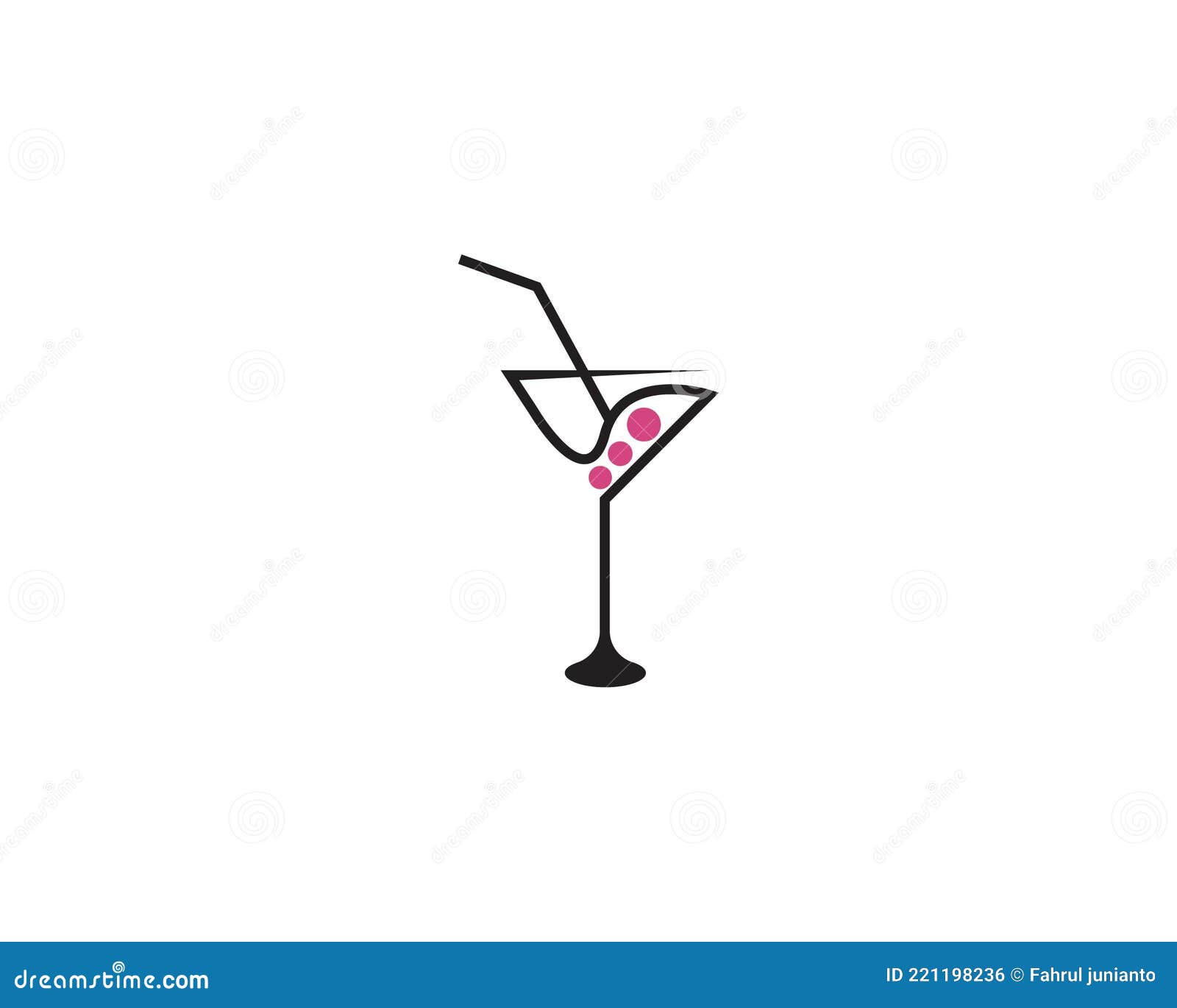 Cocktail Logo Vector Template Illustration Stock Vector - Illustration ...