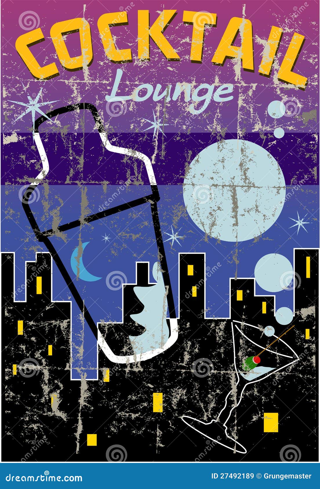Cocktail lounge promo stock vector. Illustration of music - 27492189