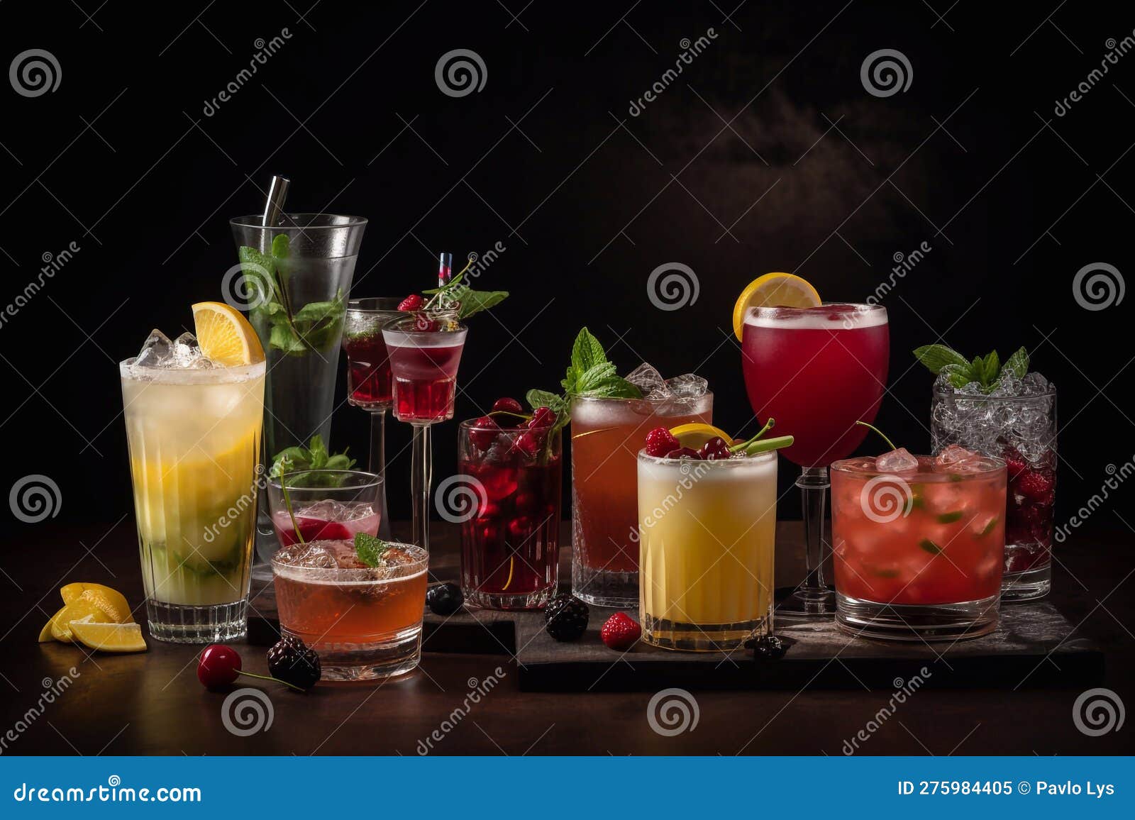 A Cocktail of Many Different Drinks. AI Generated Stock Illustration ...