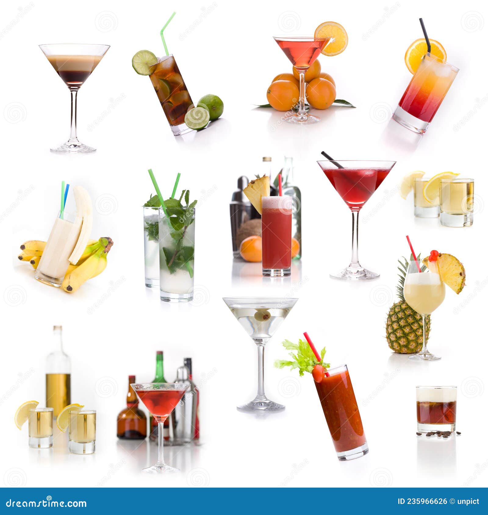 Cocktail Menu - Lots of Different Classic Cocktails Stock Photo - Image ...