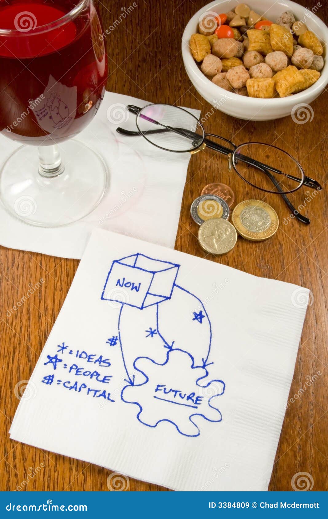 Cocktail Napkin Ideas stock image. Image of invention - 3384809