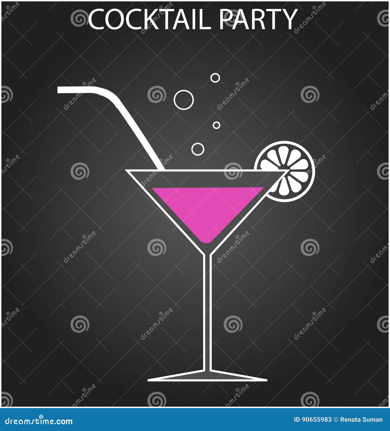 Cocktail party stock vector. Illustration of drawing - 90655983