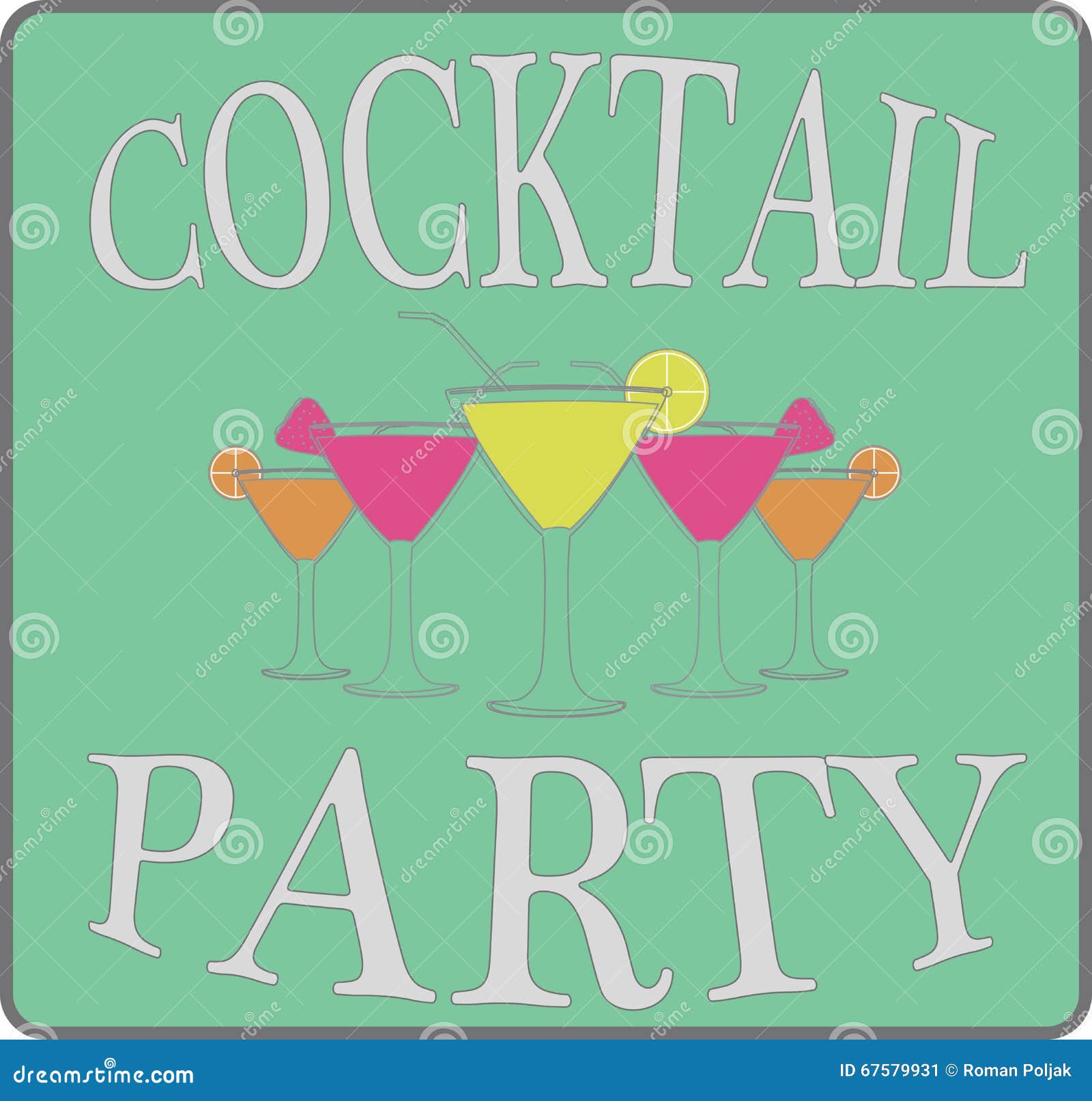 Cocktail Party, Vector, Illustration. Stock Vector - Illustration of ...