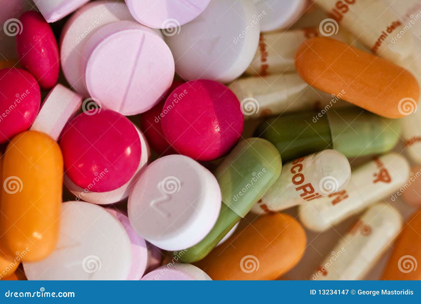 Cocktail of pills stock image. Image of drug, medicine - 13234147