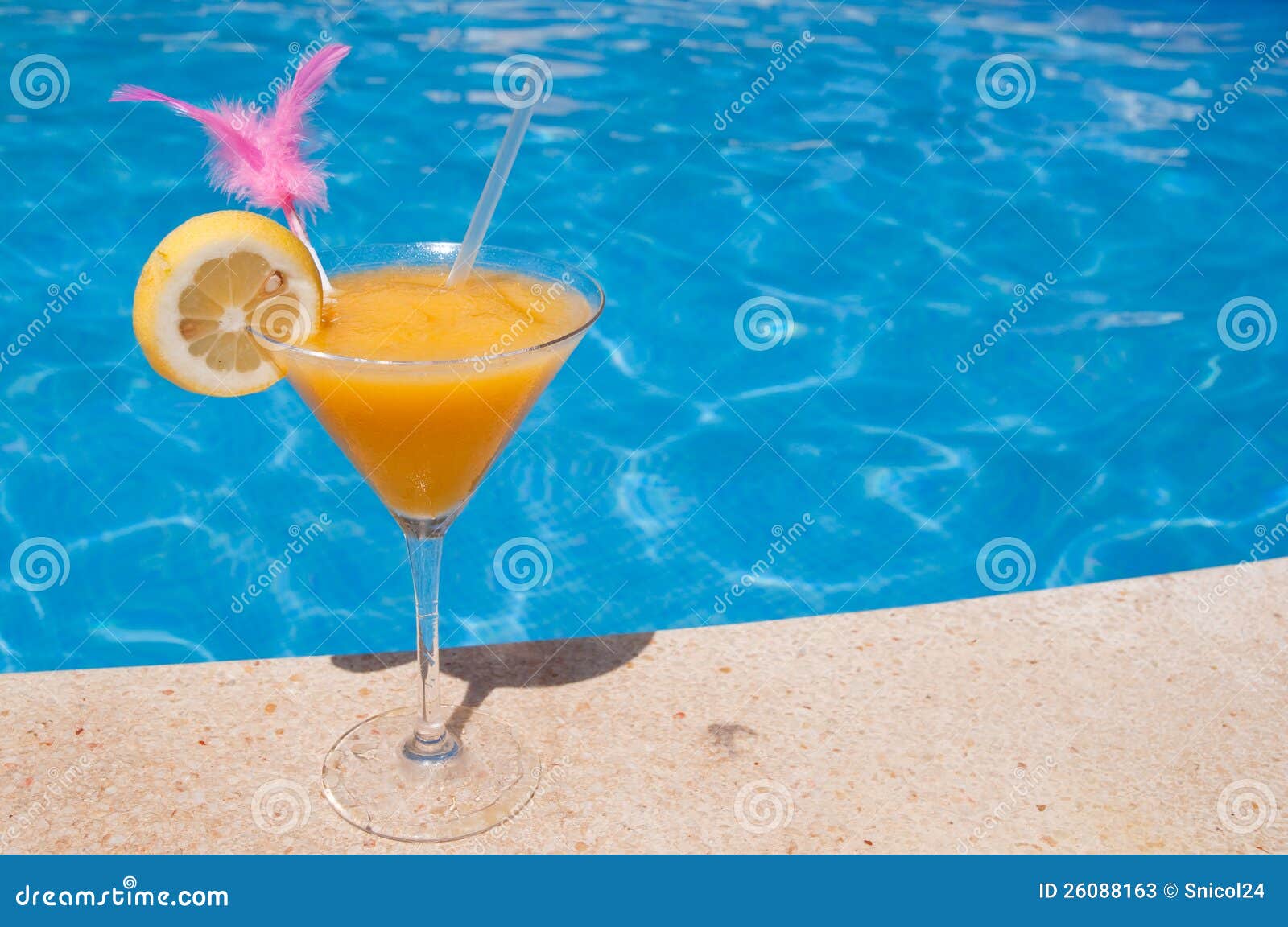 Cocktail by the pool stock image. Image of edge, pool - 26088163