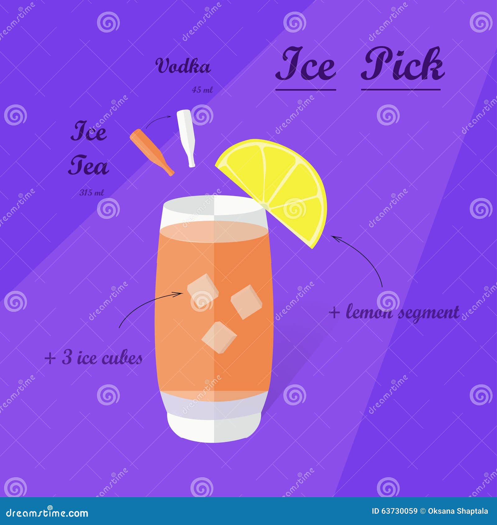 Cocktail Recipe, Vector stock vector. Illustration of celebration ...