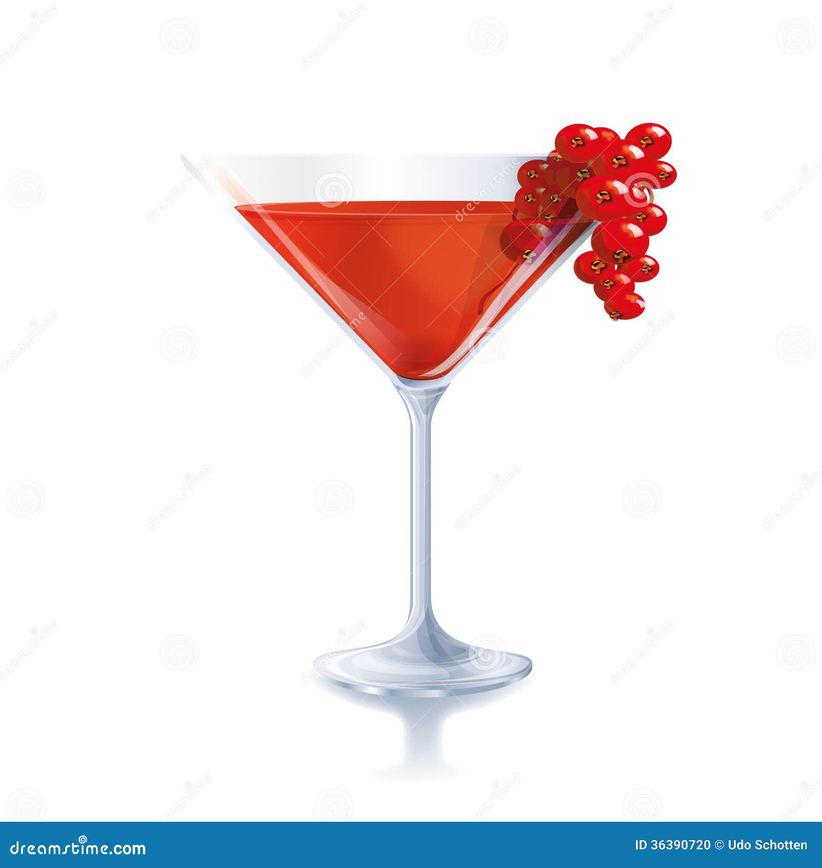 Cocktail with red berries stock vector. Illustration of cocktail - 36390720