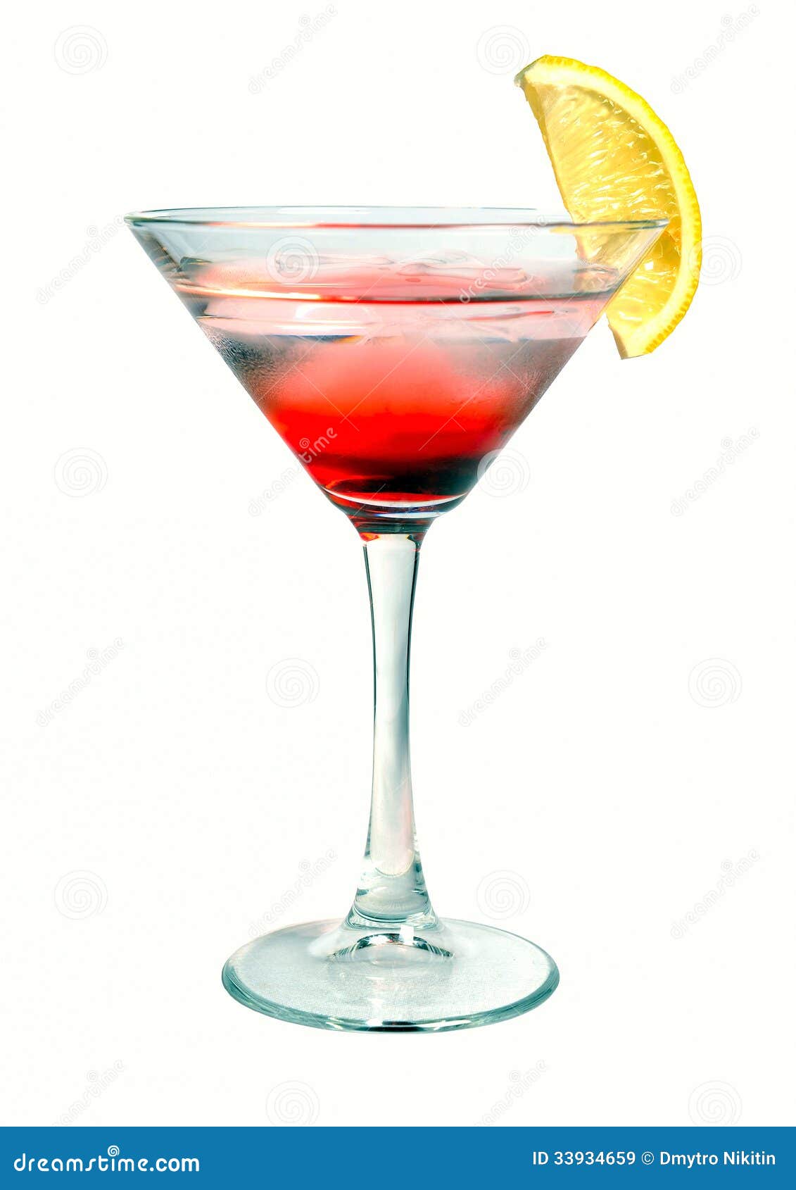 Cocktail Rouge De Martini Avec De La Glace Image stock - Image du ...