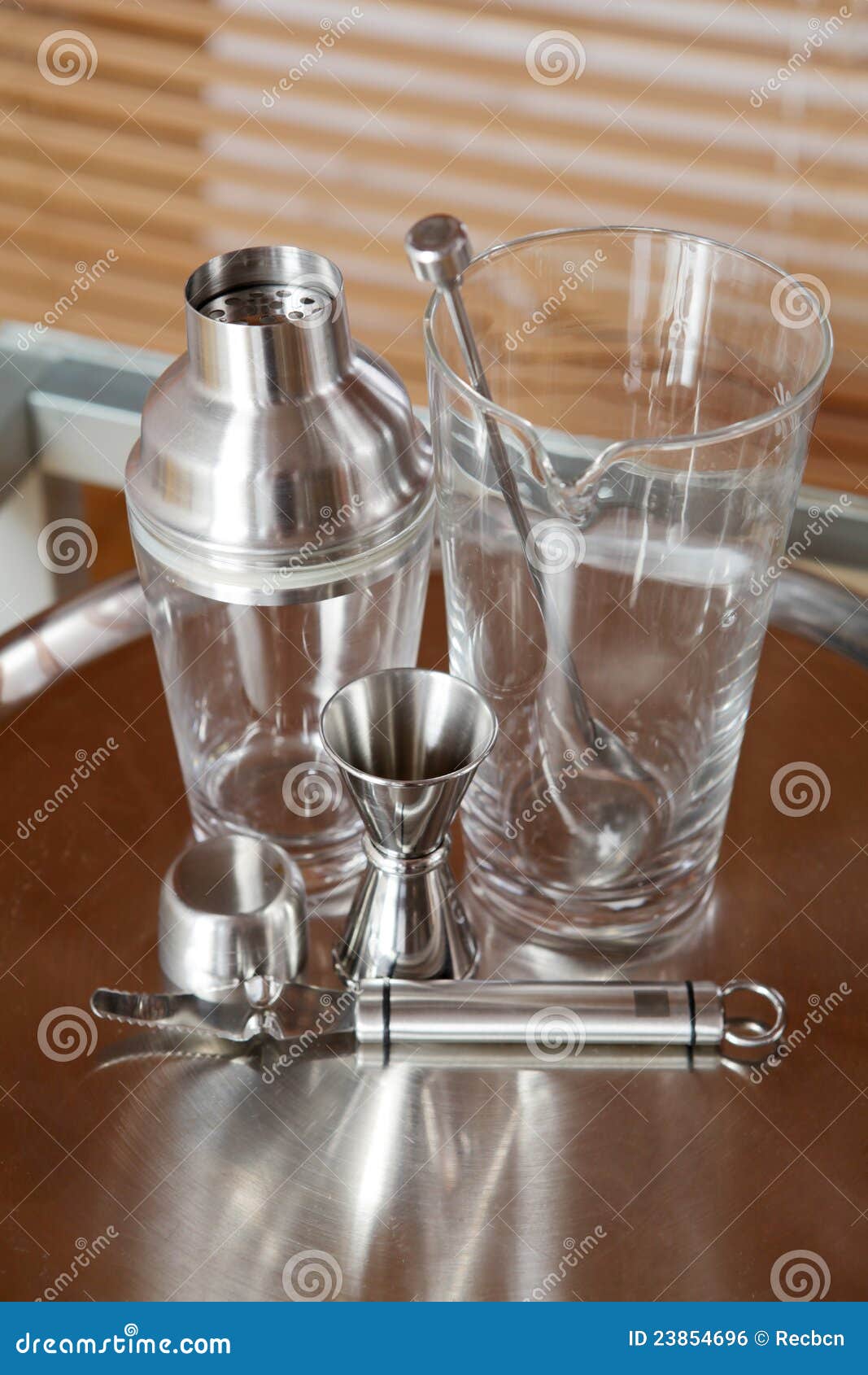 Cocktail Set stock photo. Image of spoon, mixer, steel - 23854696