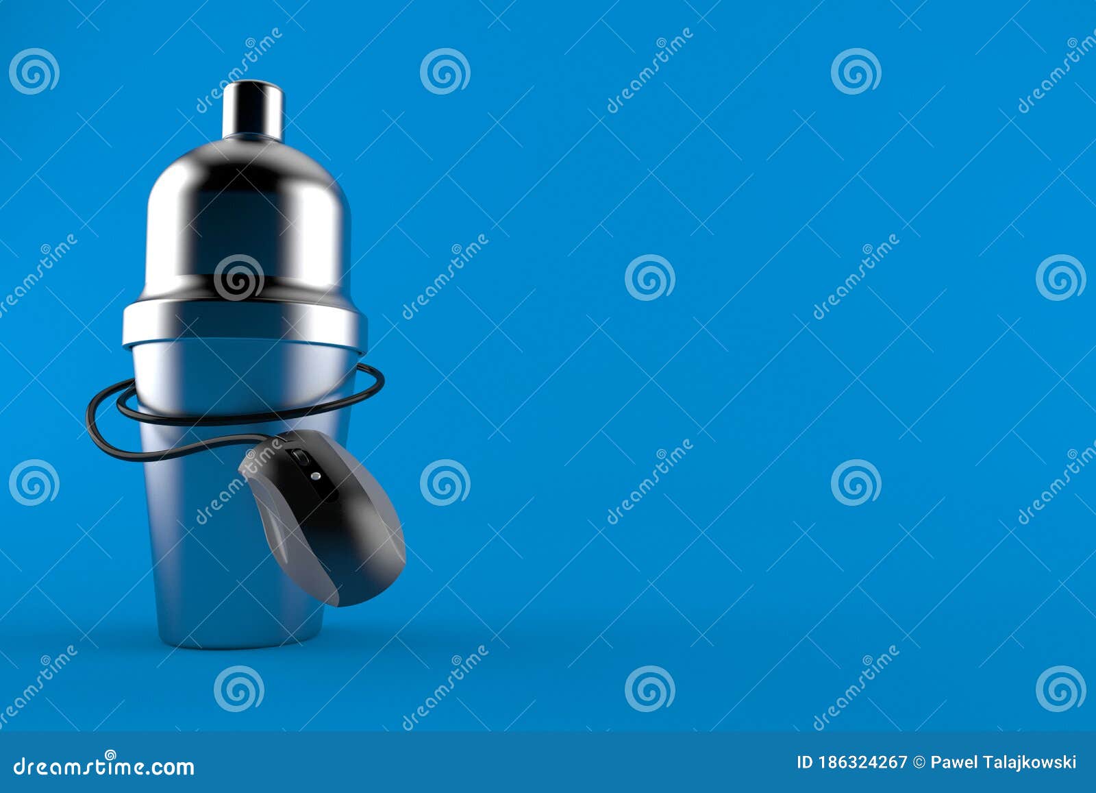 Cocktail Shaker with Computer Mouse Stock Illustration - Illustration ...