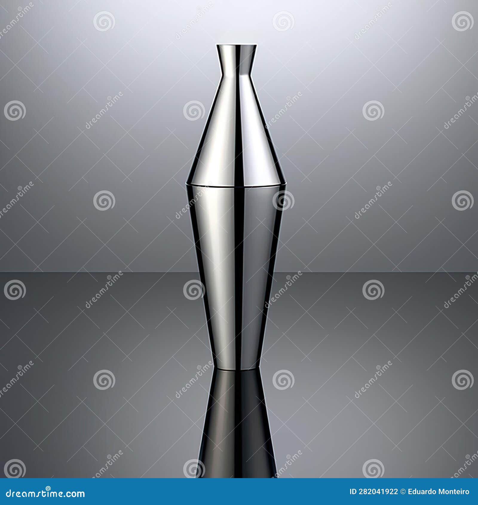 Cocktail Shaker on a Gray Background Stock Illustration - Illustration ...