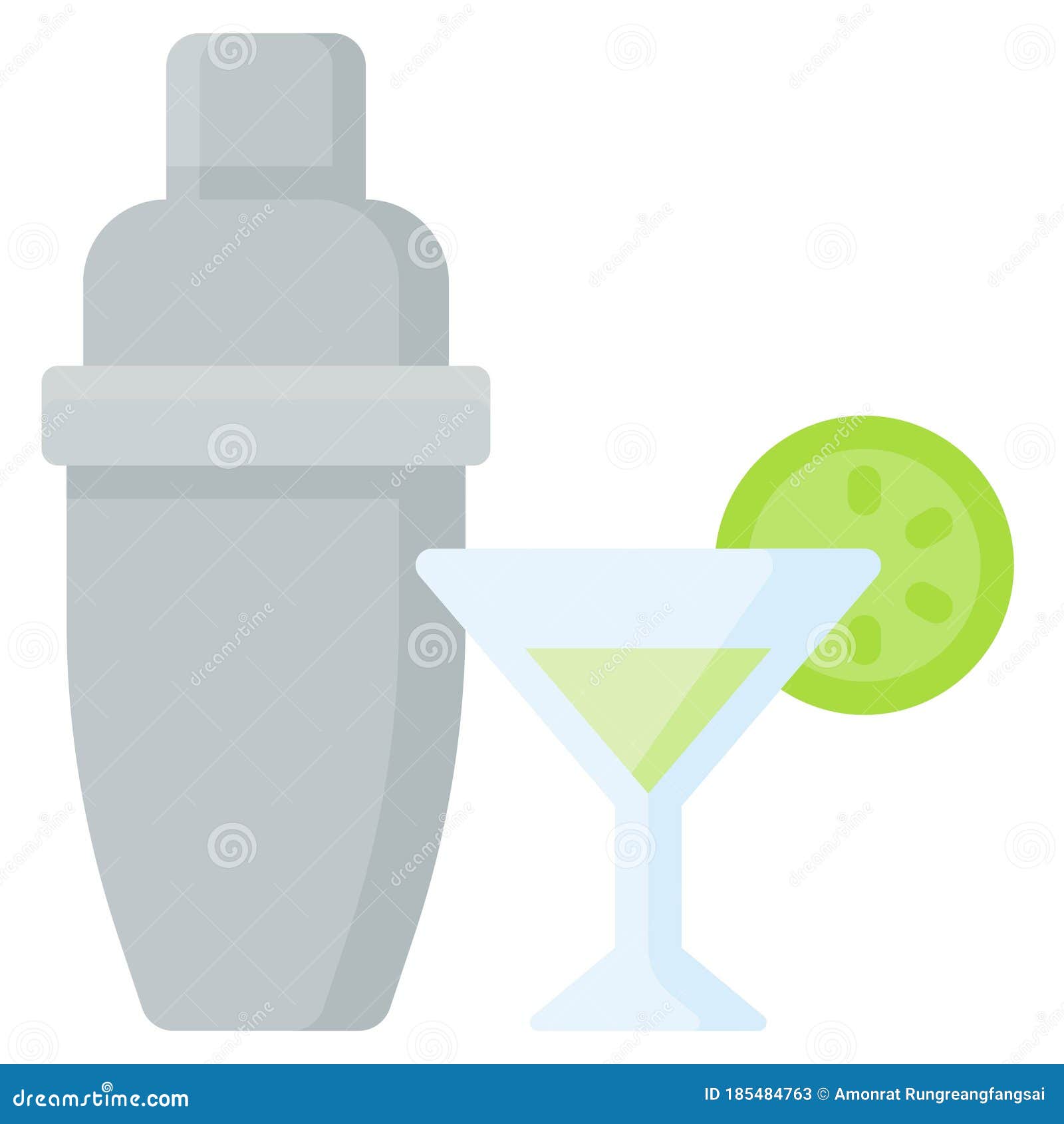 Cocktail Shaker Icon, Beverage Flat Vector Illustration Stock Vector ...