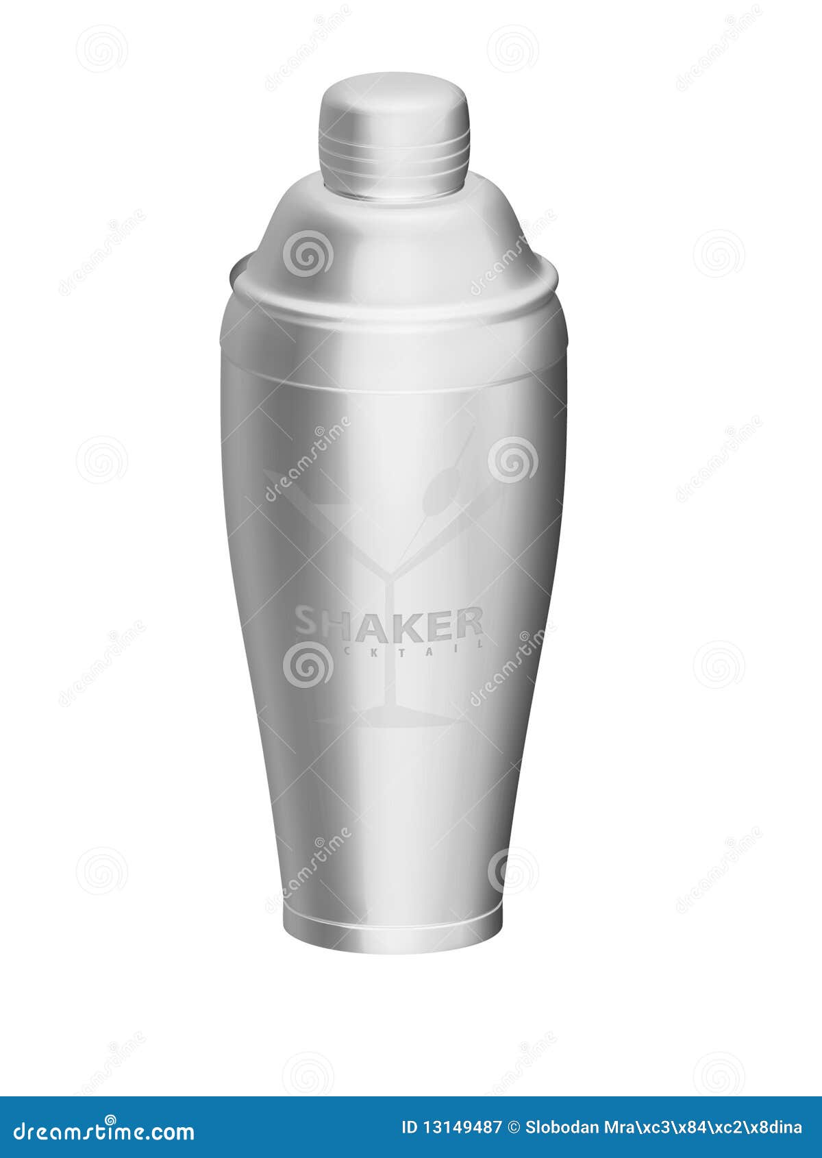 Cocktail shaker - mixer stock illustration. Illustration of bartender ...