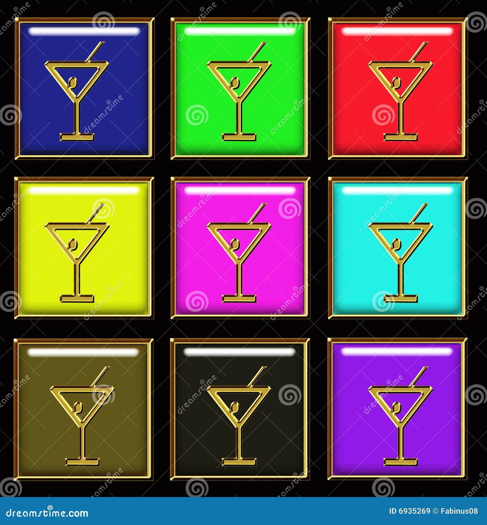 Cocktail sign stock illustration. Illustration of communication - 6935269