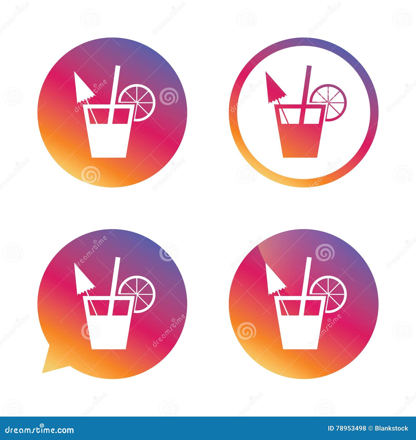 Cocktail Sign. Alcoholic Drink Symbol Stock Vector - Illustration of ...