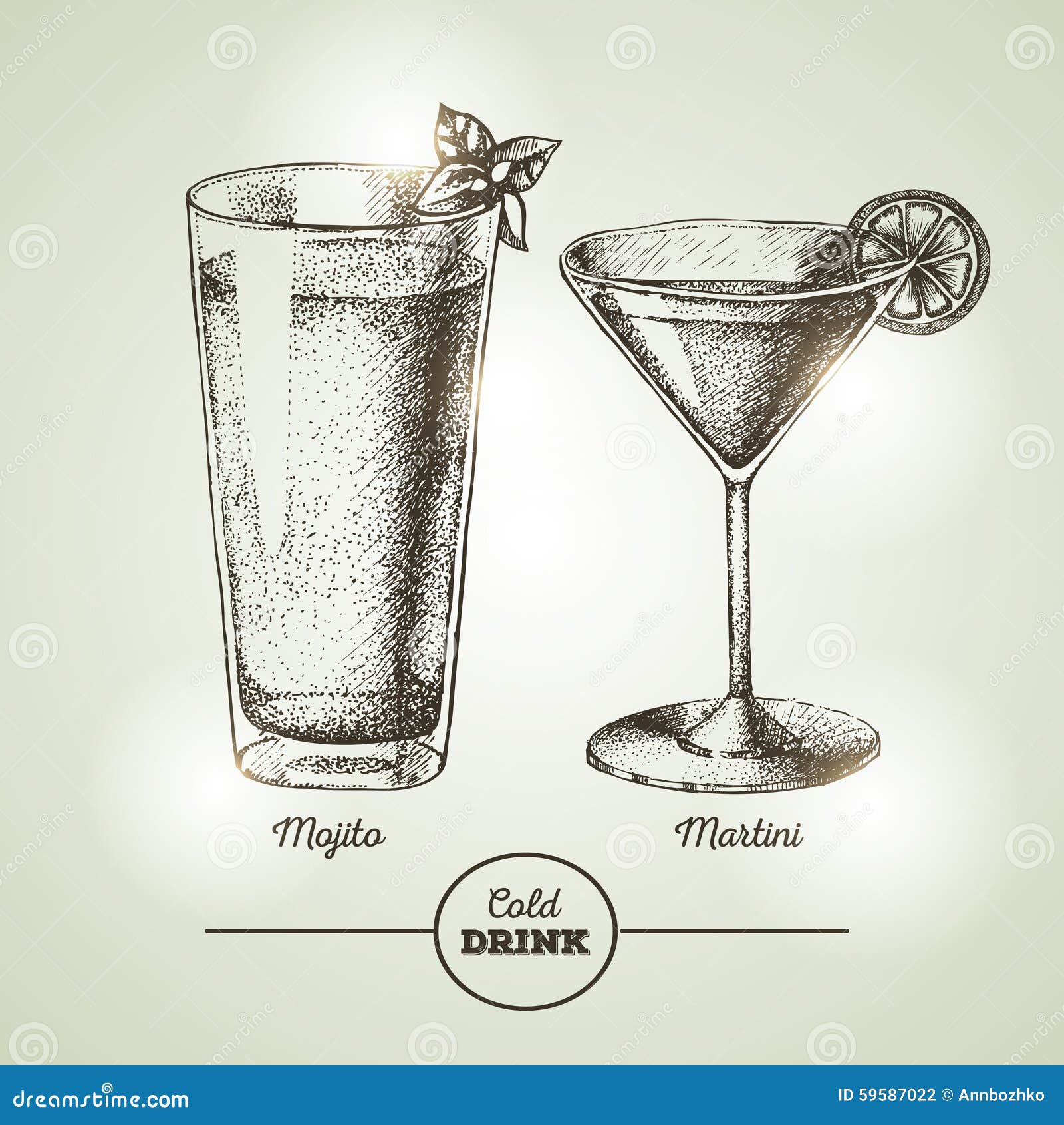 Cocktail sketch stock vector. Illustration of alcohol - 59587022