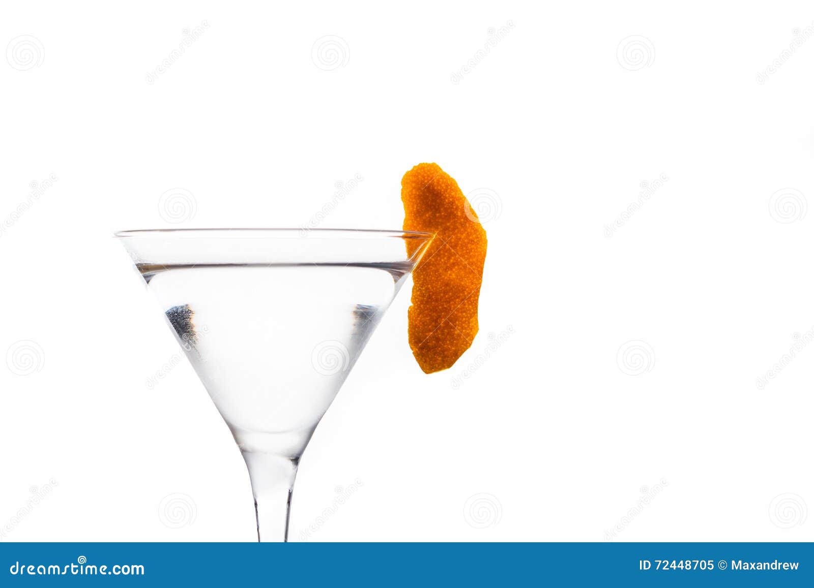 Cocktail with Slice of Orange Zest Stock Image - Image of orange ...