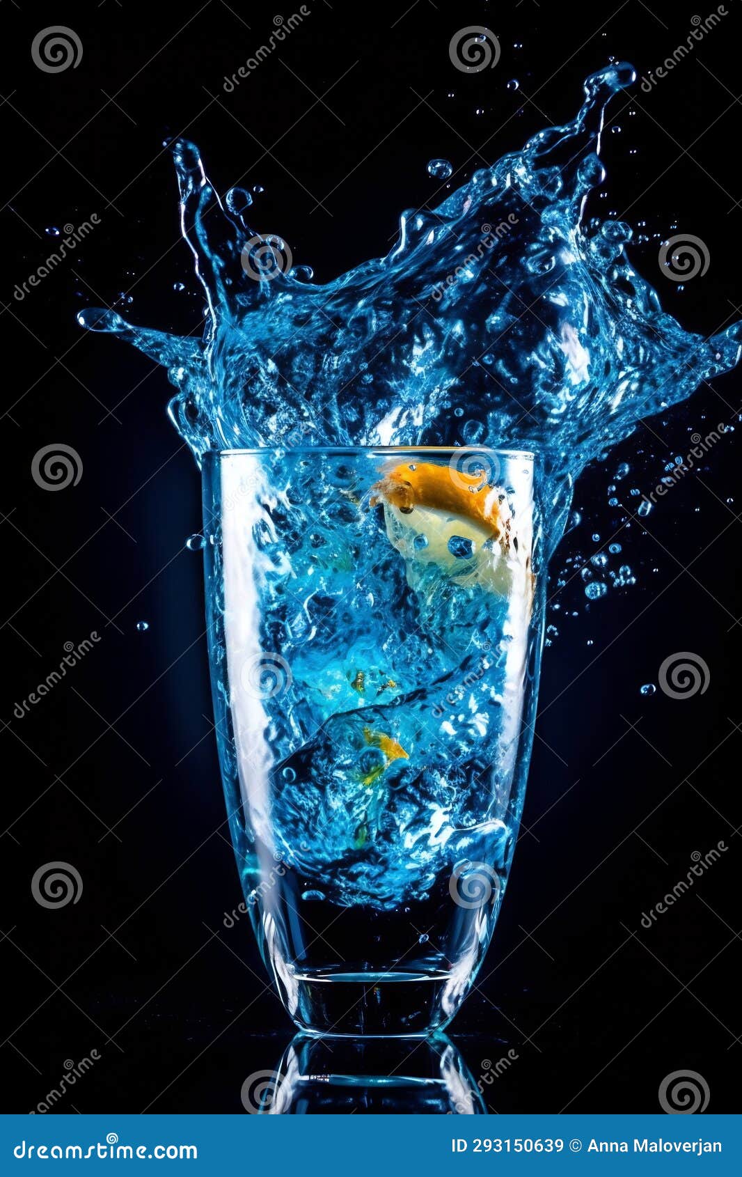 Cocktail Splashing on Dark Background Stock Image - Image of flowing ...