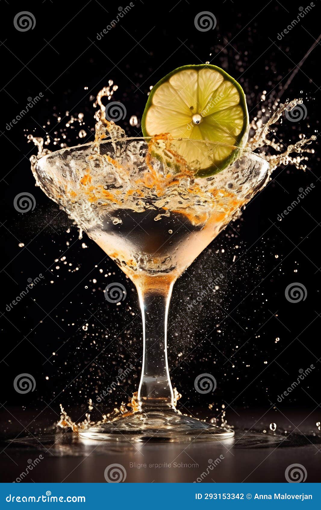 Cocktail Splashing on Dark Background Stock Photo - Image of splashing ...