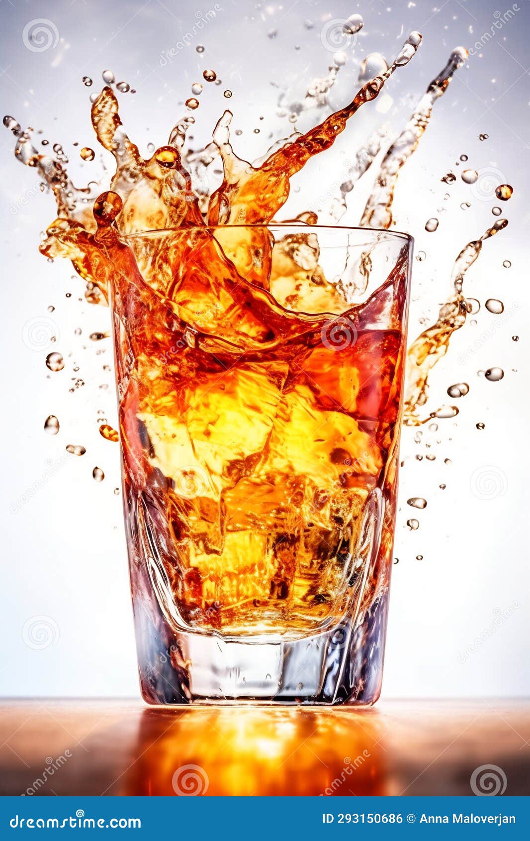 Cocktail Splashing on Light Background Stock Photo - Image of flowing ...