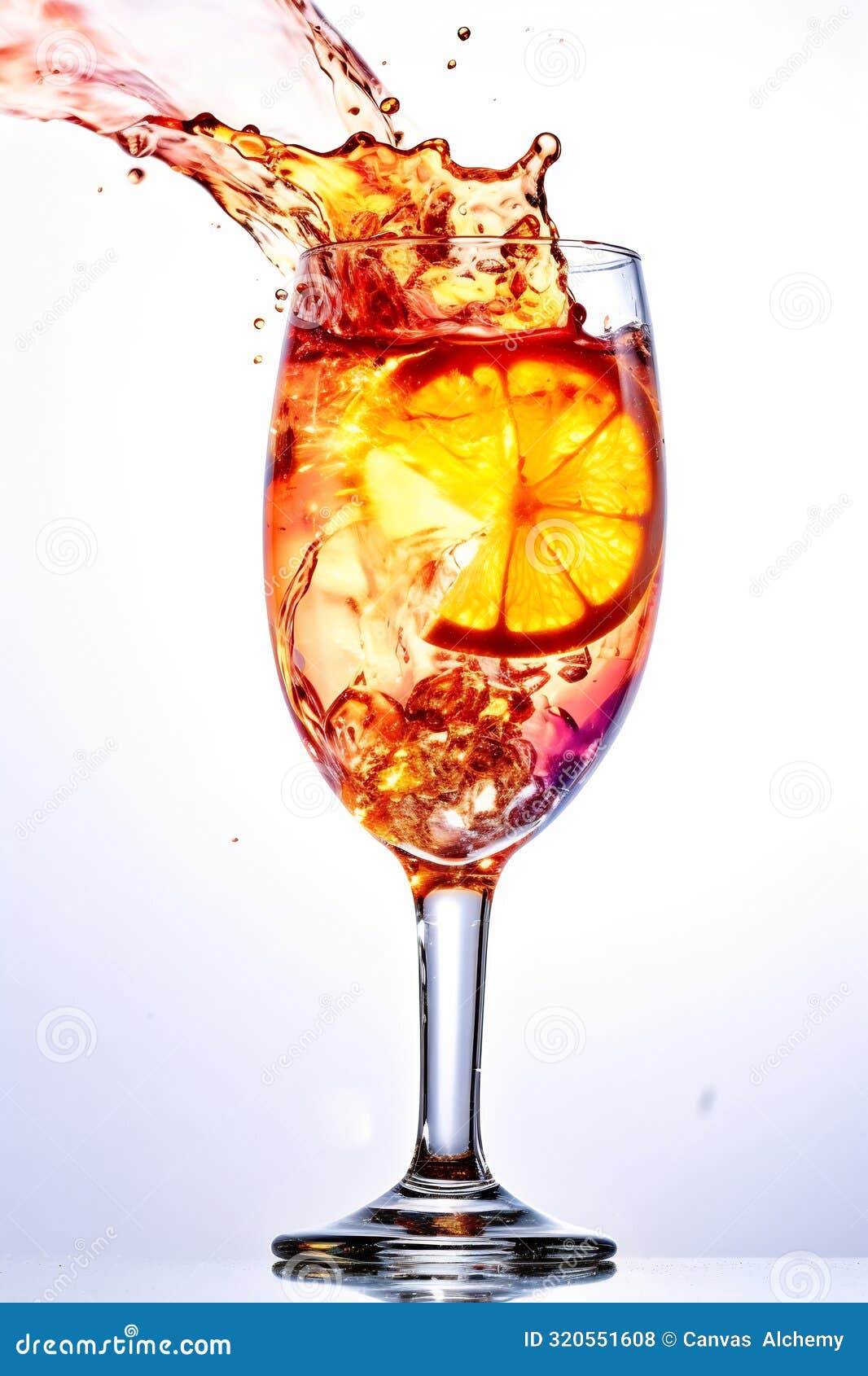 Cocktail Splashing on Light Background Stock Photo - Image of flowing ...