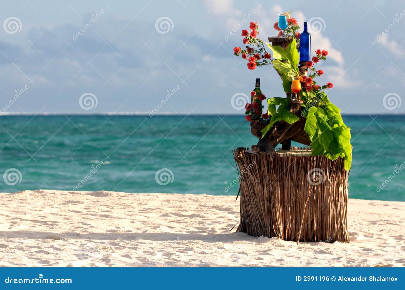 Cocktail stand stock photo. Image of stand, alcohol, beach - 2991196