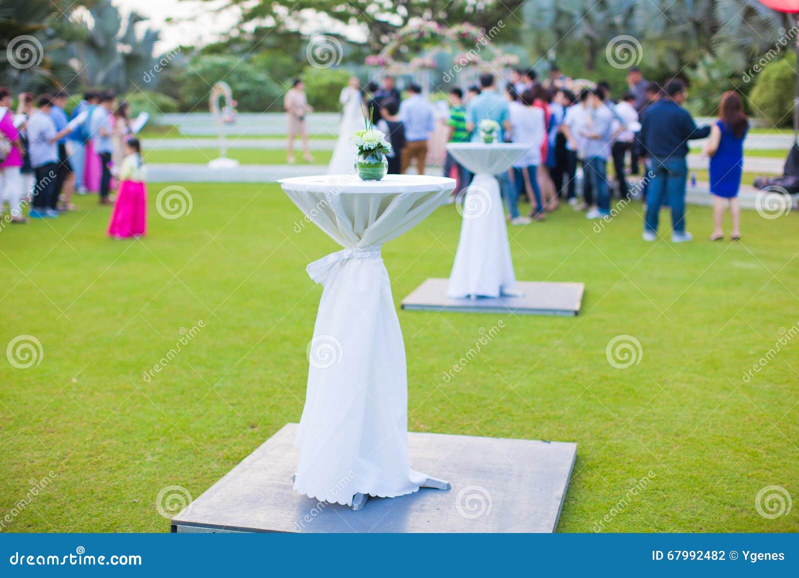 Cocktail Table with Guest Background Stock Photo - Image of colored ...
