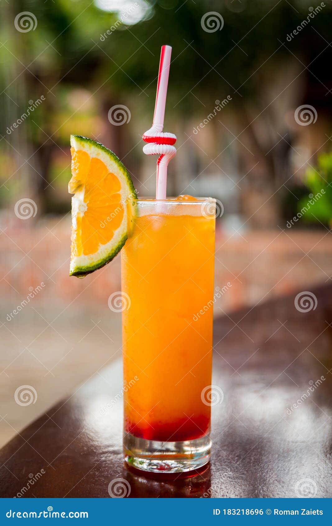 Cocktail on the Table. Modern Bar and Restaurant. Stock Photo - Image ...
