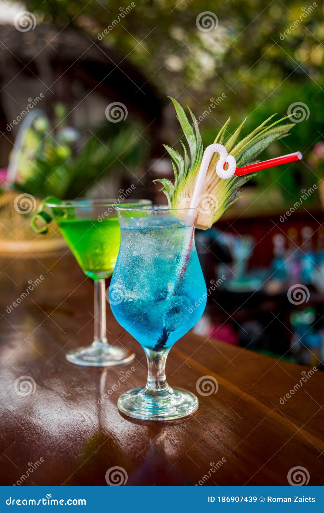 Cocktail on the Table. Modern Bar and Restaurant. Stock Image - Image ...
