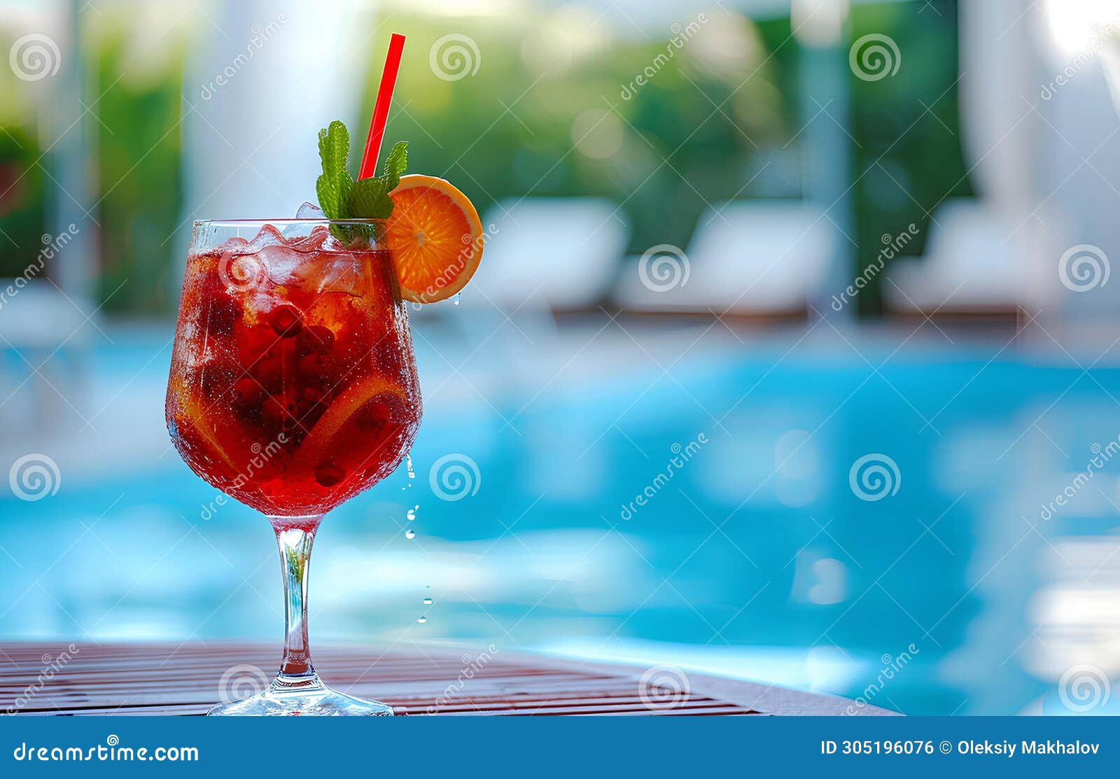 Cocktail on a Table, Sangria, Spritz, Alcohol, Drinking at the Pool ...