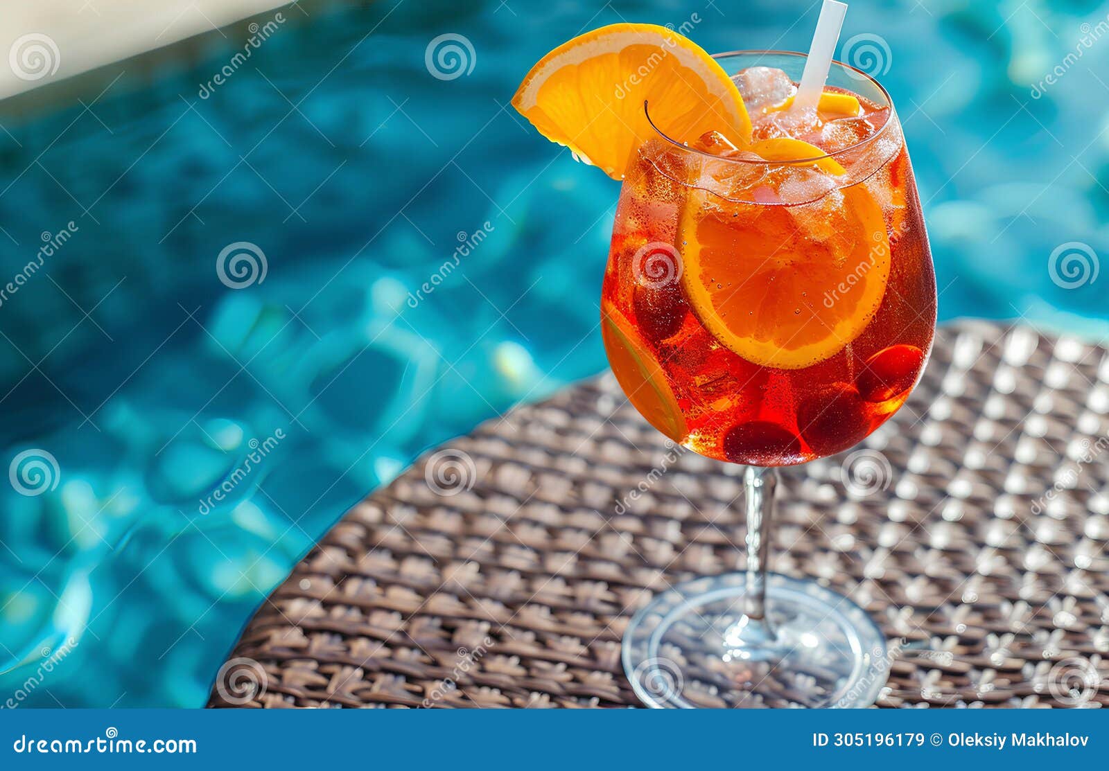 Cocktail on a Table, Sangria, Spritz, Alcohol, Drinking at the Pool ...