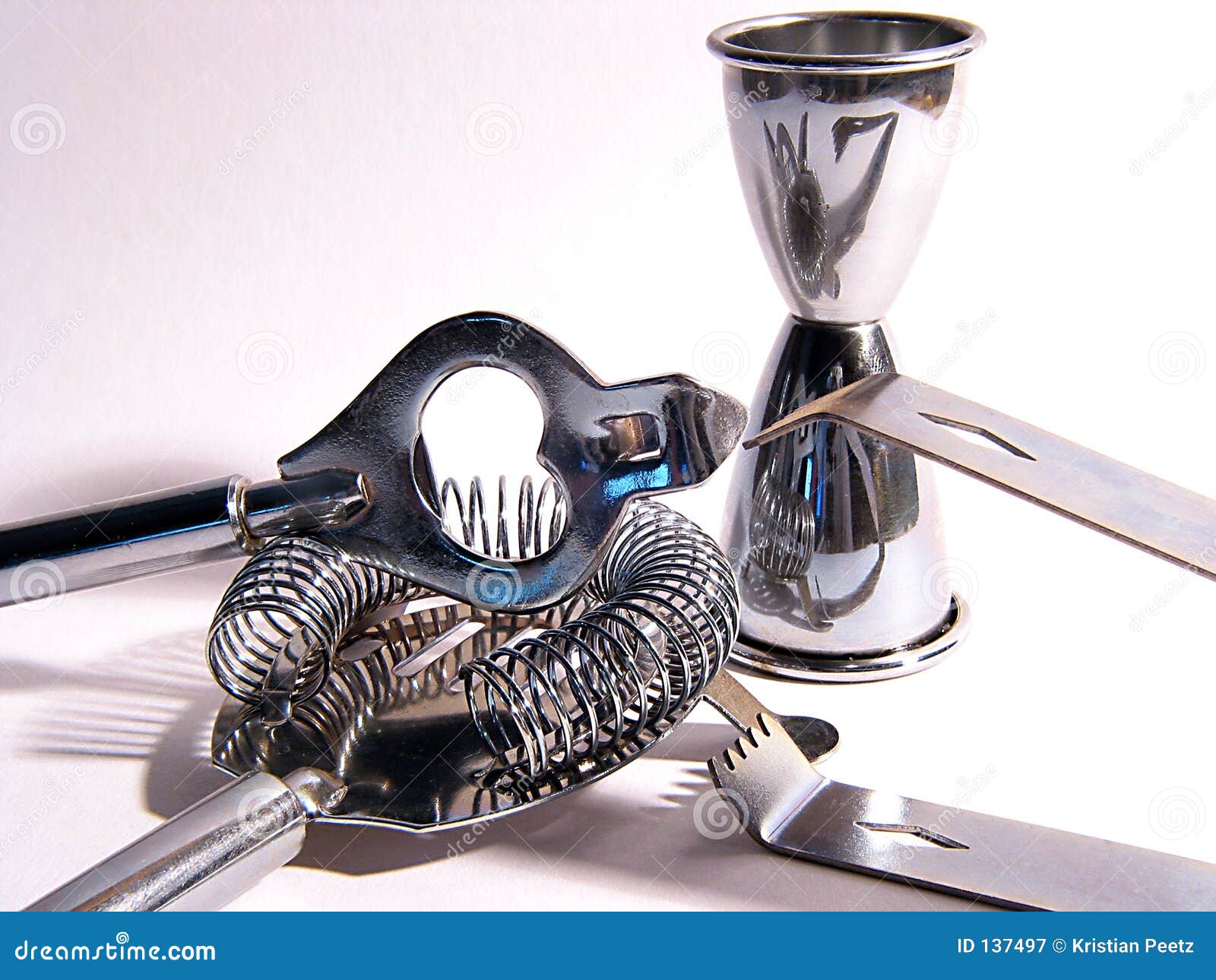 Cocktail tools stock image. Image of tools, night, chrome - 137497