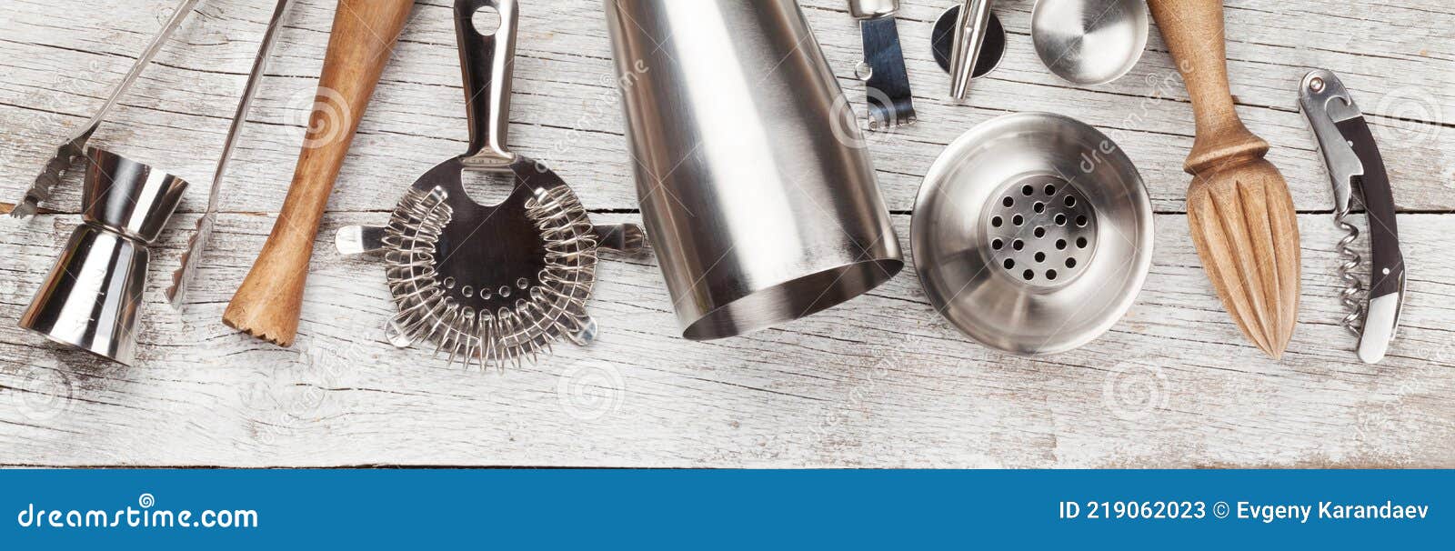Cocktail Utensils. Set of Bar Tools Stock Image - Image of bartender ...