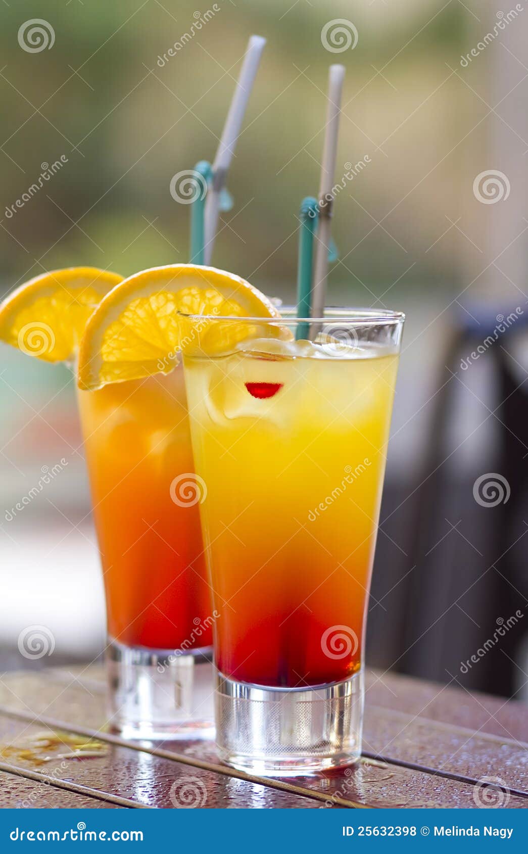 Cocktail on wet table stock photo. Image of cold, mixed - 25632398