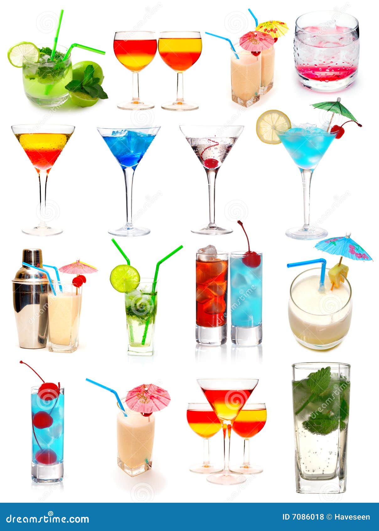 Cocktails collection stock photo. Image of mojito, garnish - 7086018