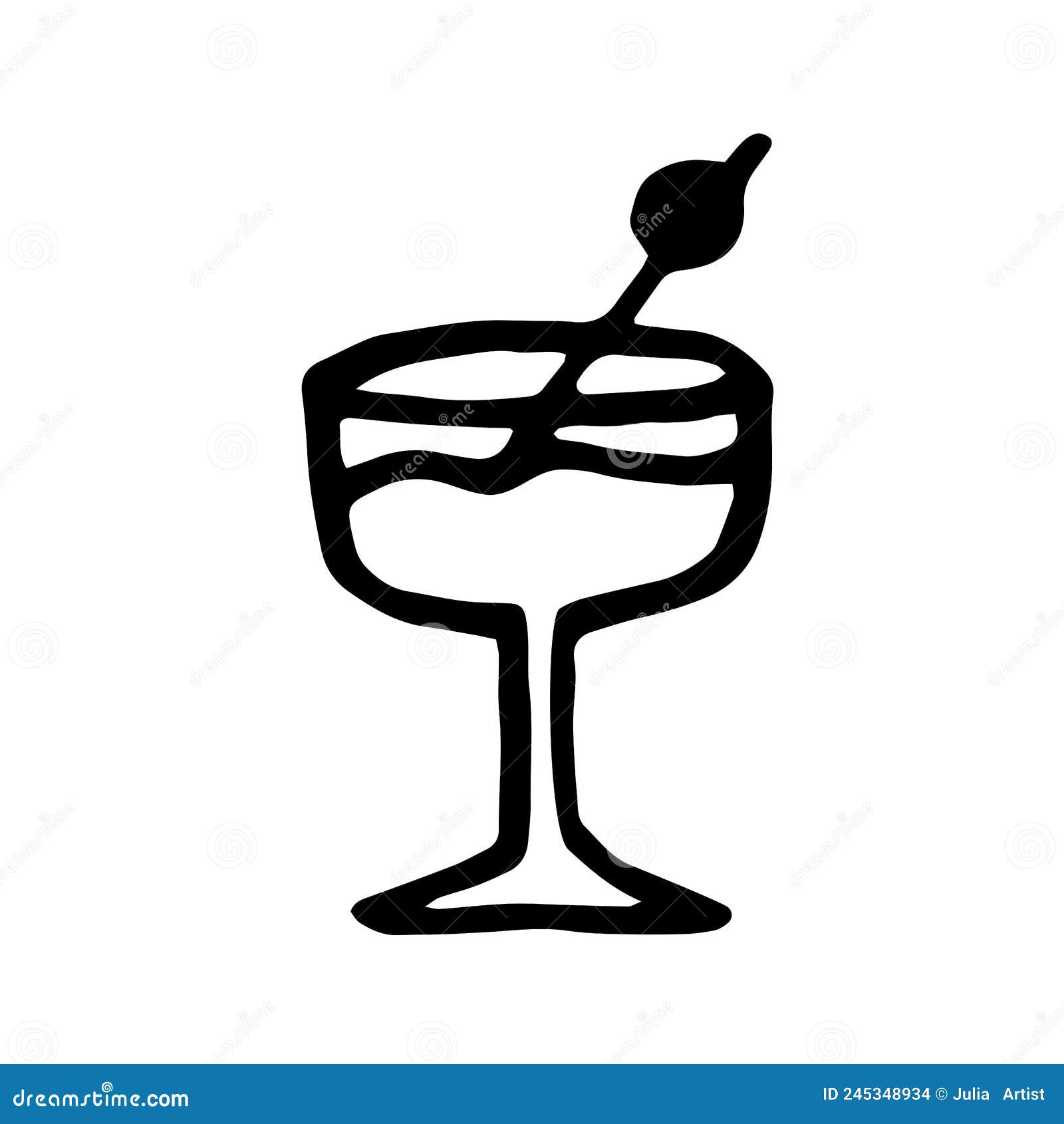 Cocktails Doodle Set. Vector Illustration Stock Vector - Illustration ...