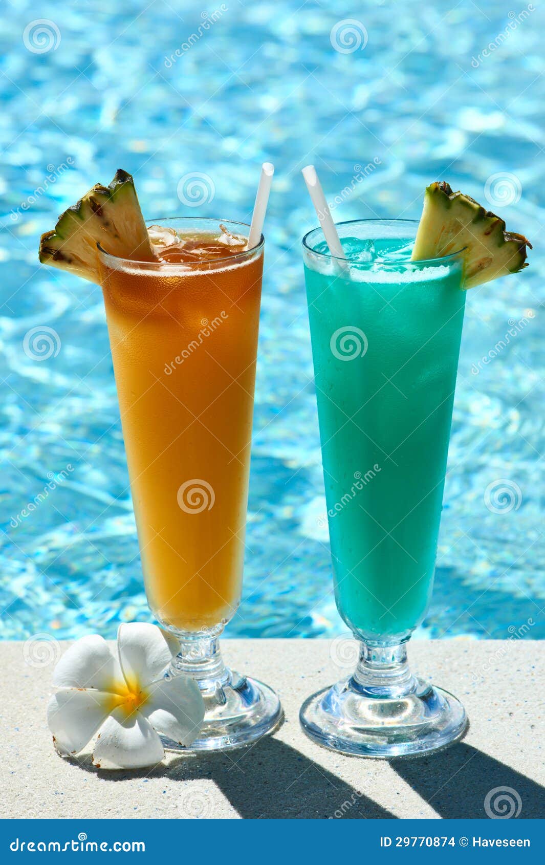 Cocktails Near Swimming Pool Stock Photo - Image of nature, summer ...