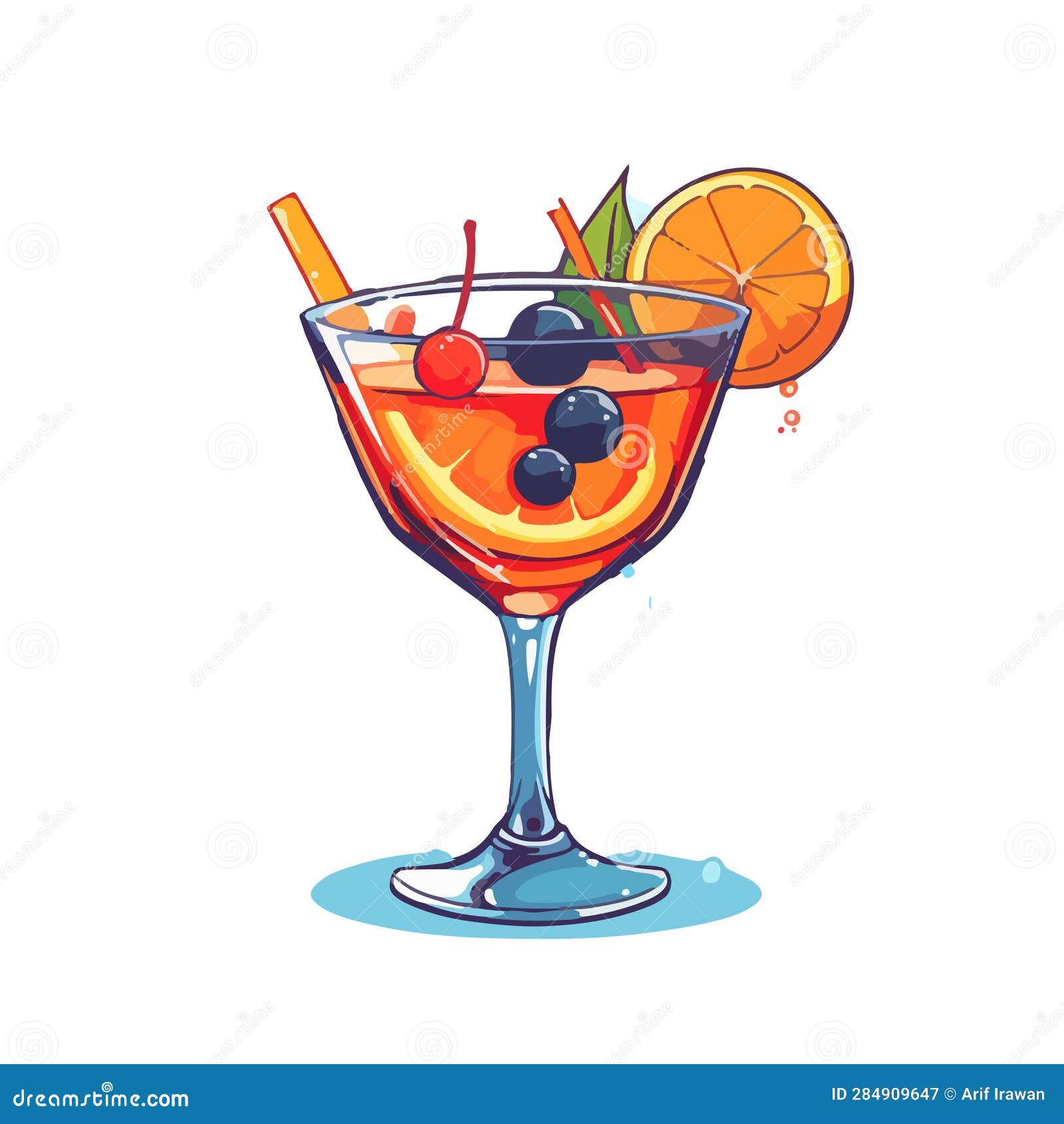Cocktails Party On The Night Beach. Vector Poster, Banner Layout ...