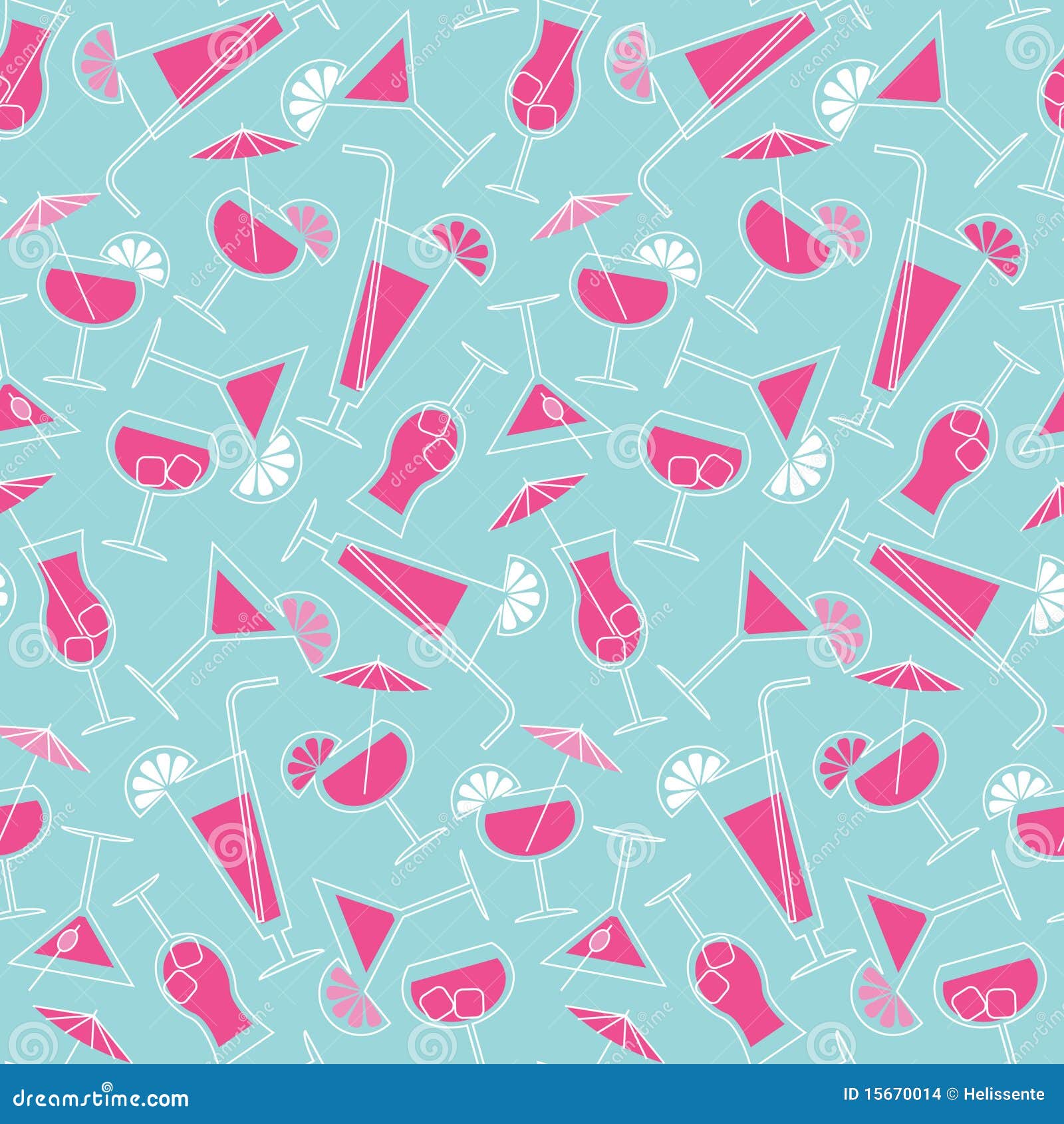 Cocktails Pattern Background Stock Vector - Illustration of repeat ...